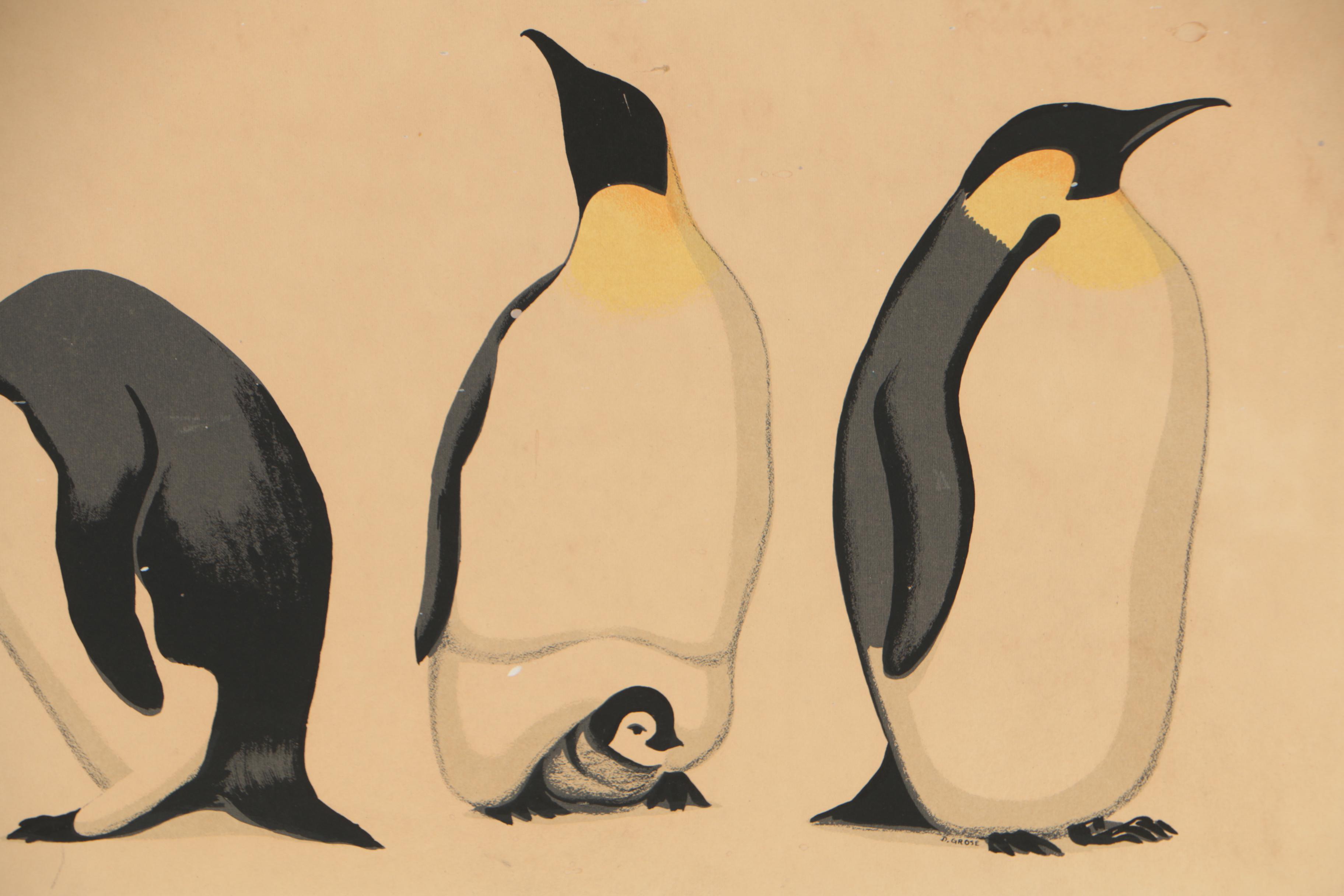 Serigraph after David Grose "Penguin Parade" | EBTH