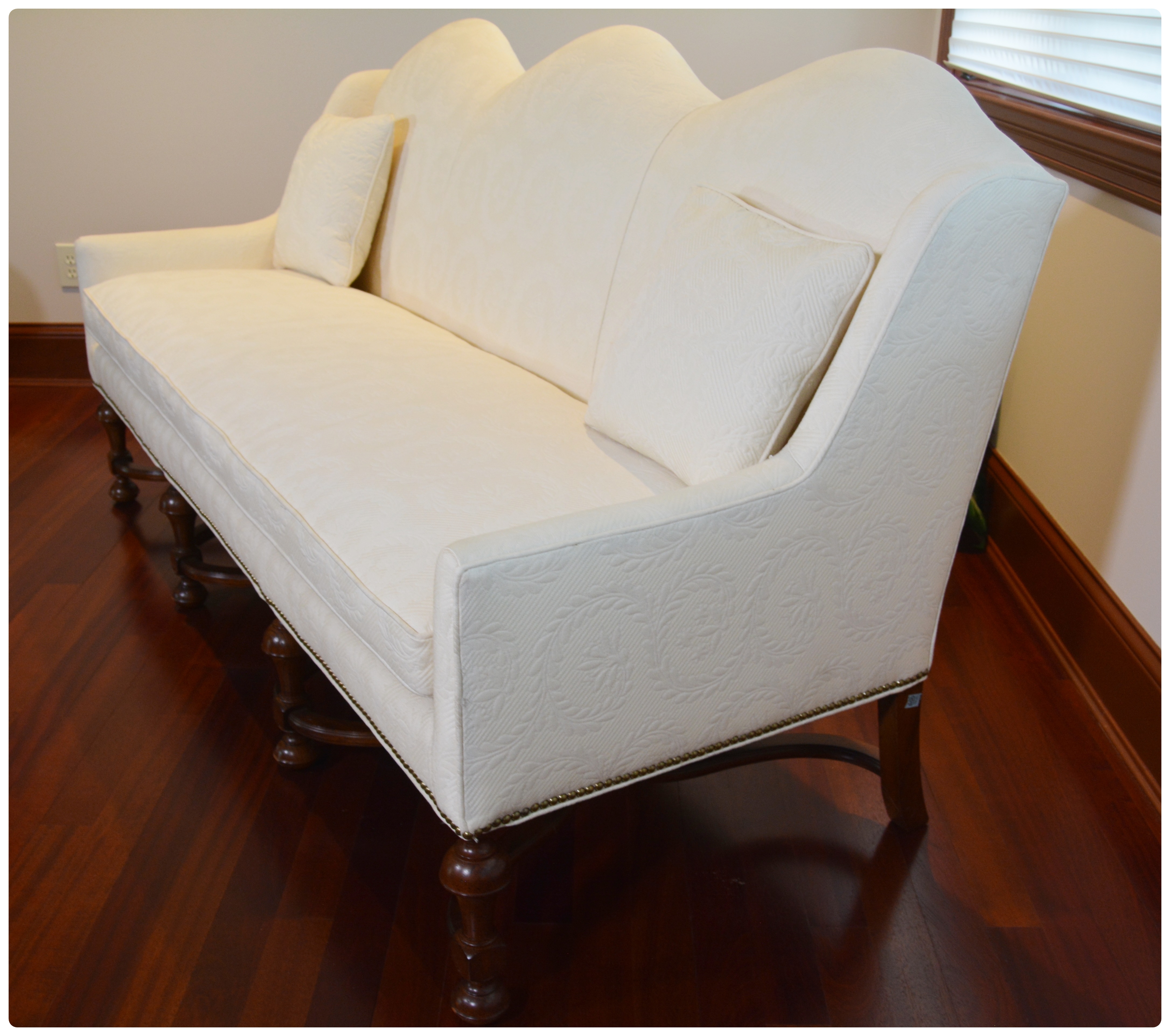 Henredon William and Mary Style Upholstered Sofa, Contemporary ...