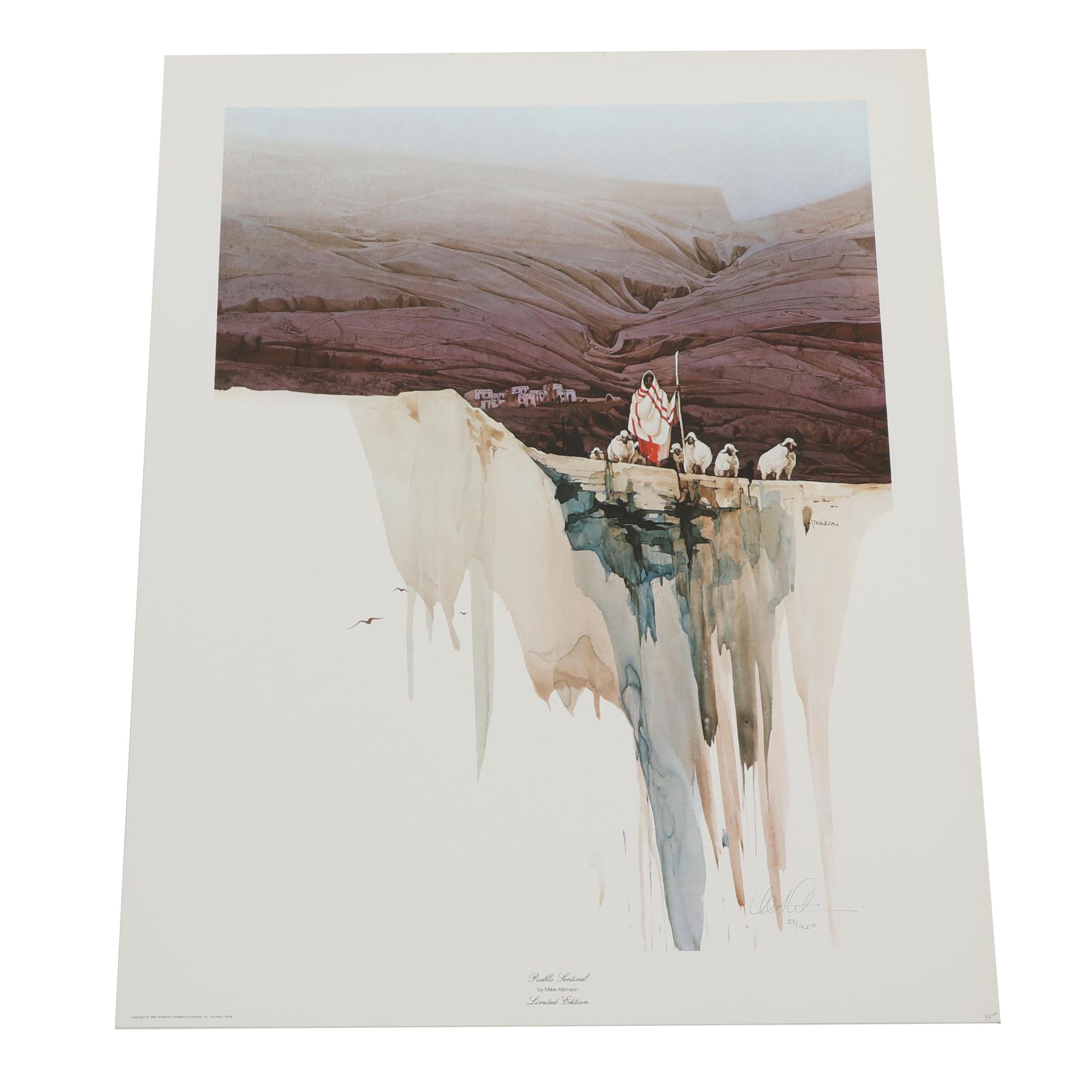 Mike Atkinson 1985 Offset Lithograph "Pueblo Sentinel" | EBTH