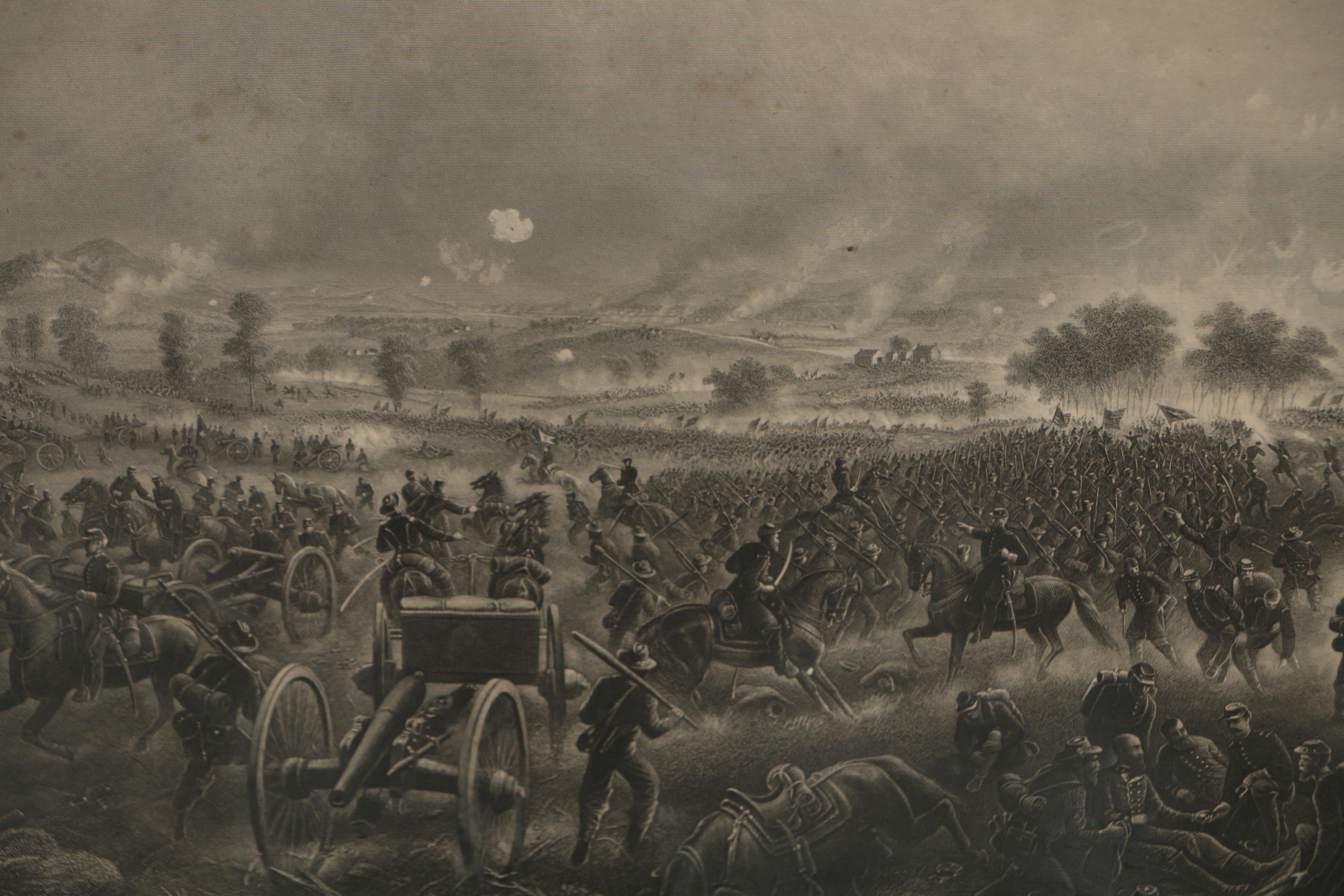 H.B. Hall Jr. Electrotype Engraving after James Walker "Battle of ...
