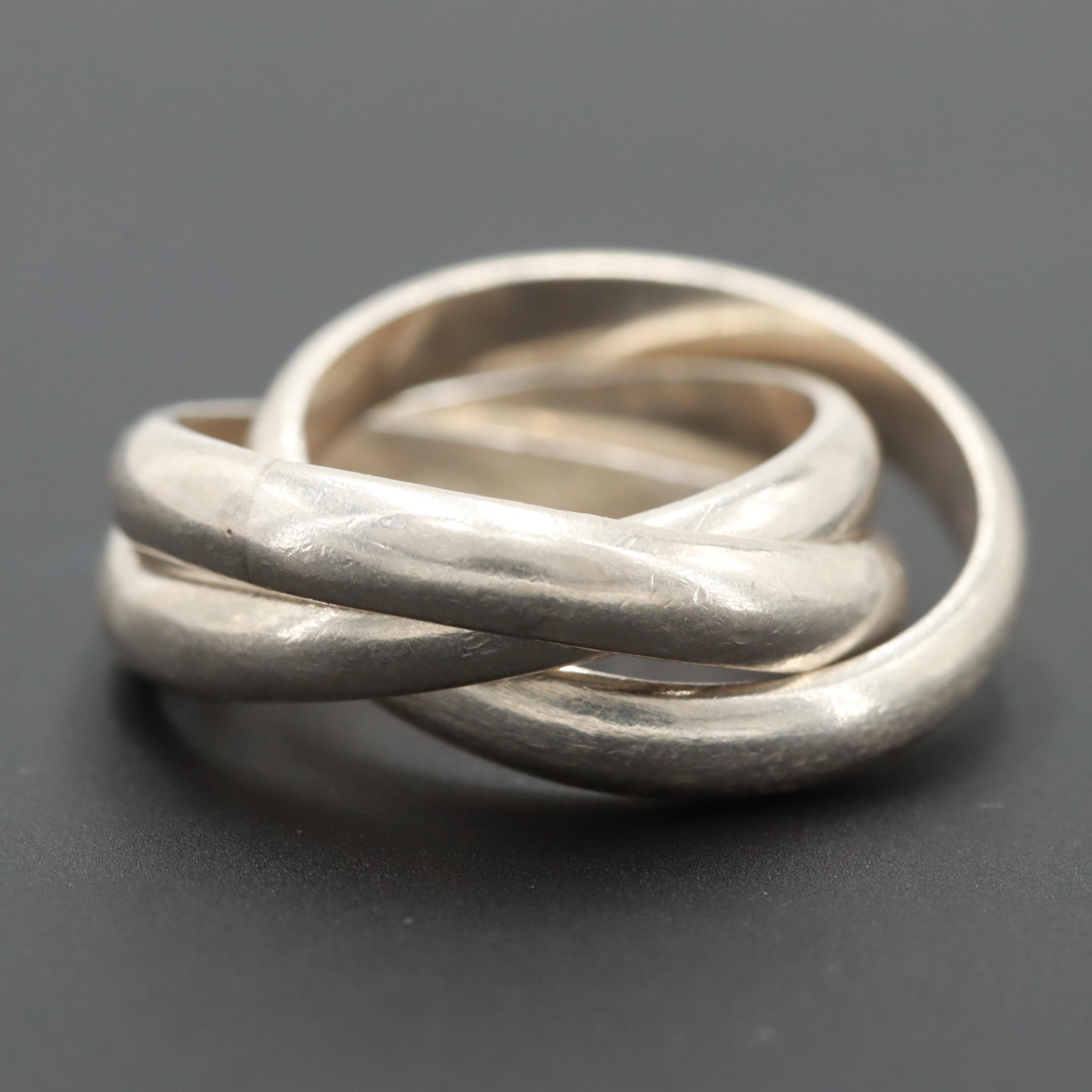 Sterling Silver Interlocking Rings | EBTH