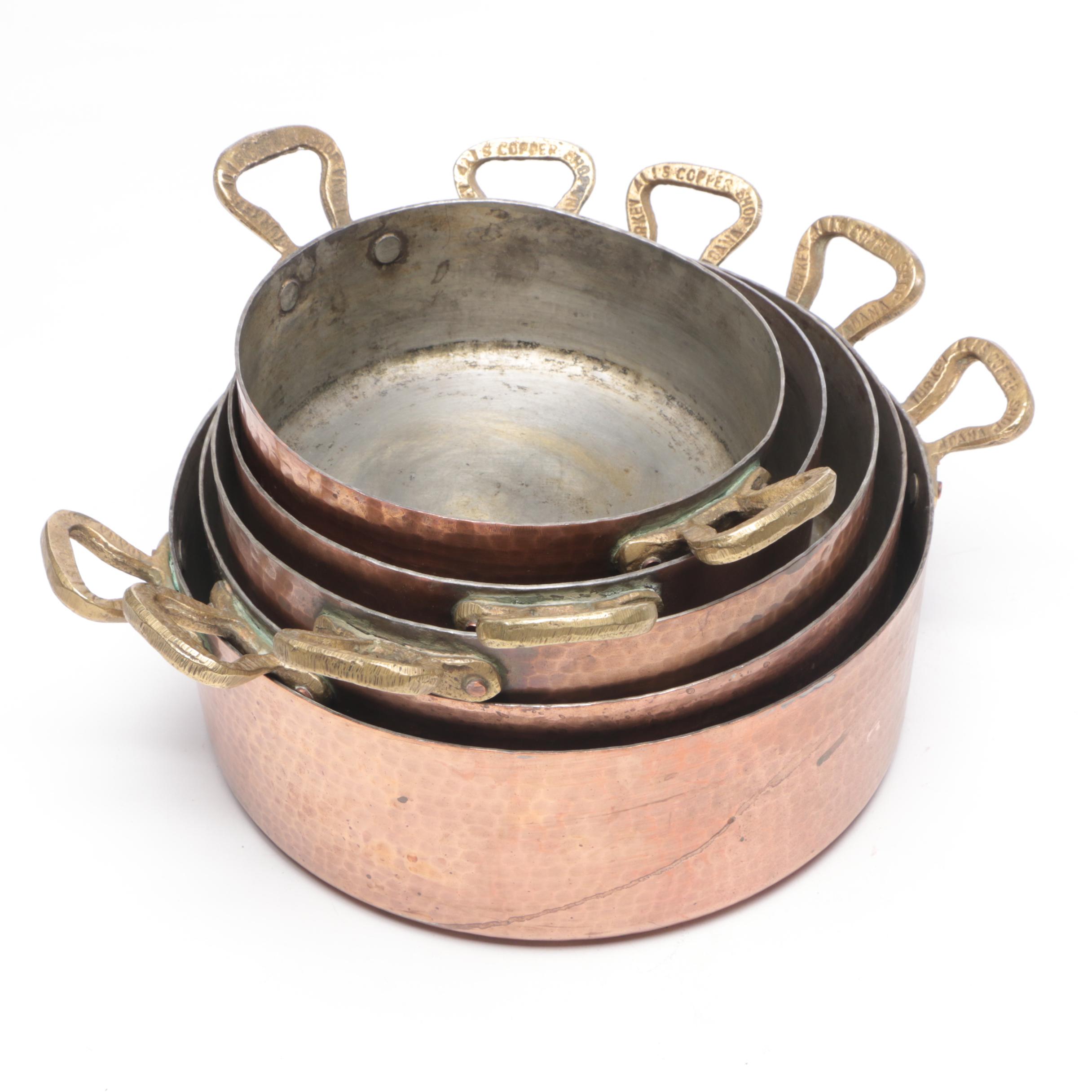 Ali's Copper Shop Hammered Copper Sauce Pots | Everything But The House
