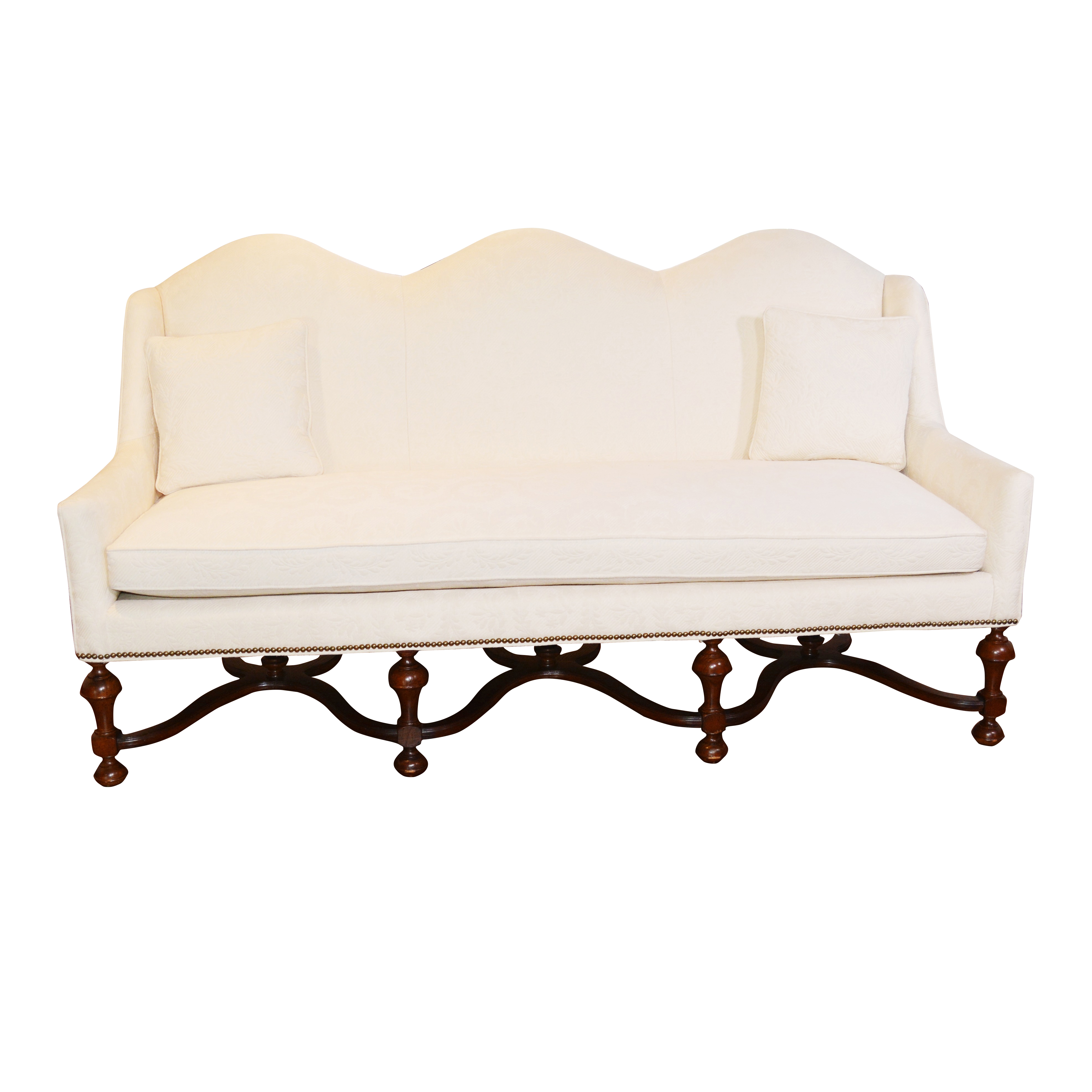 Henredon William and Mary Style Upholstered Sofa, Contemporary ...