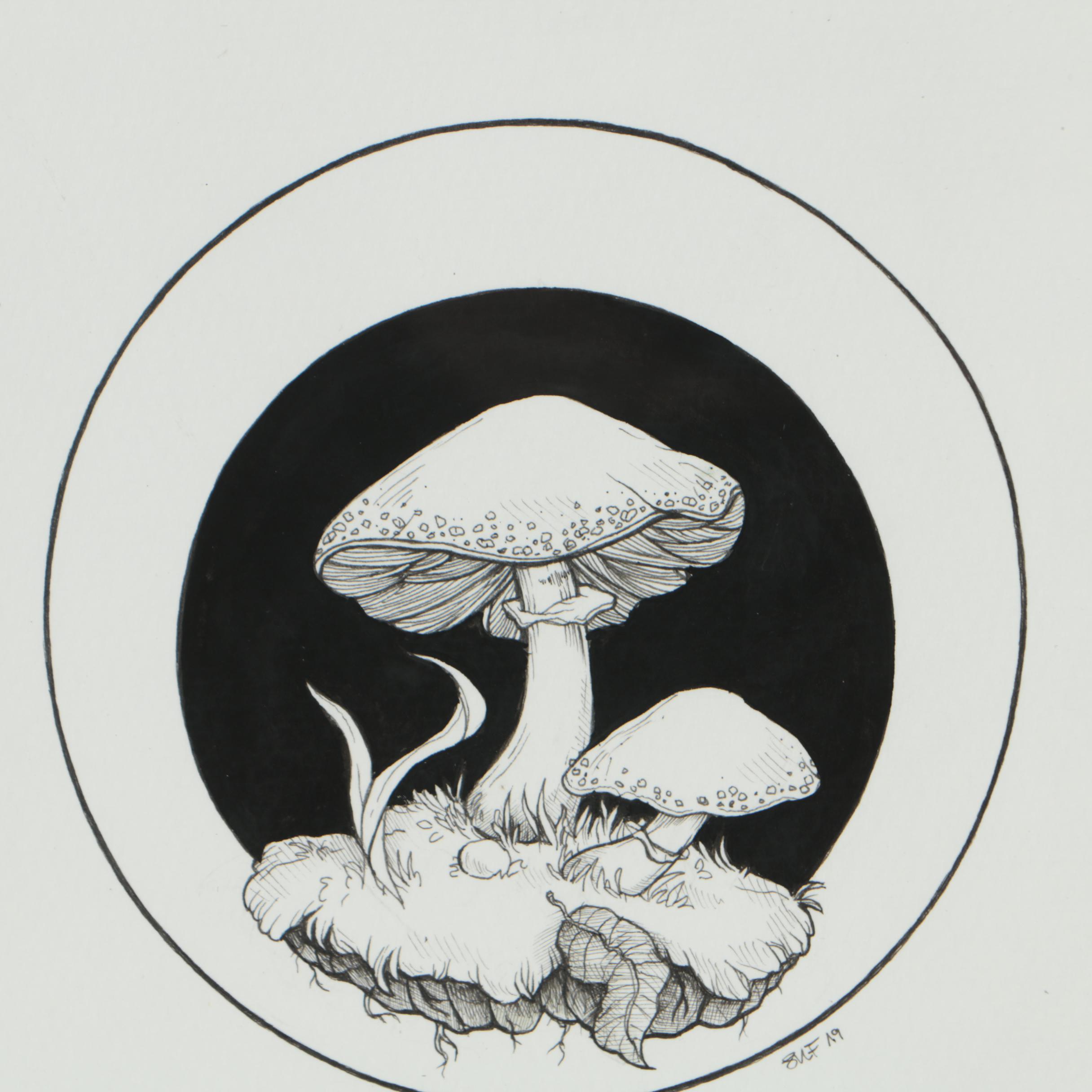 Shannon Fitch Embellished Ink Drawing "Tedious and Brief" | EBTH