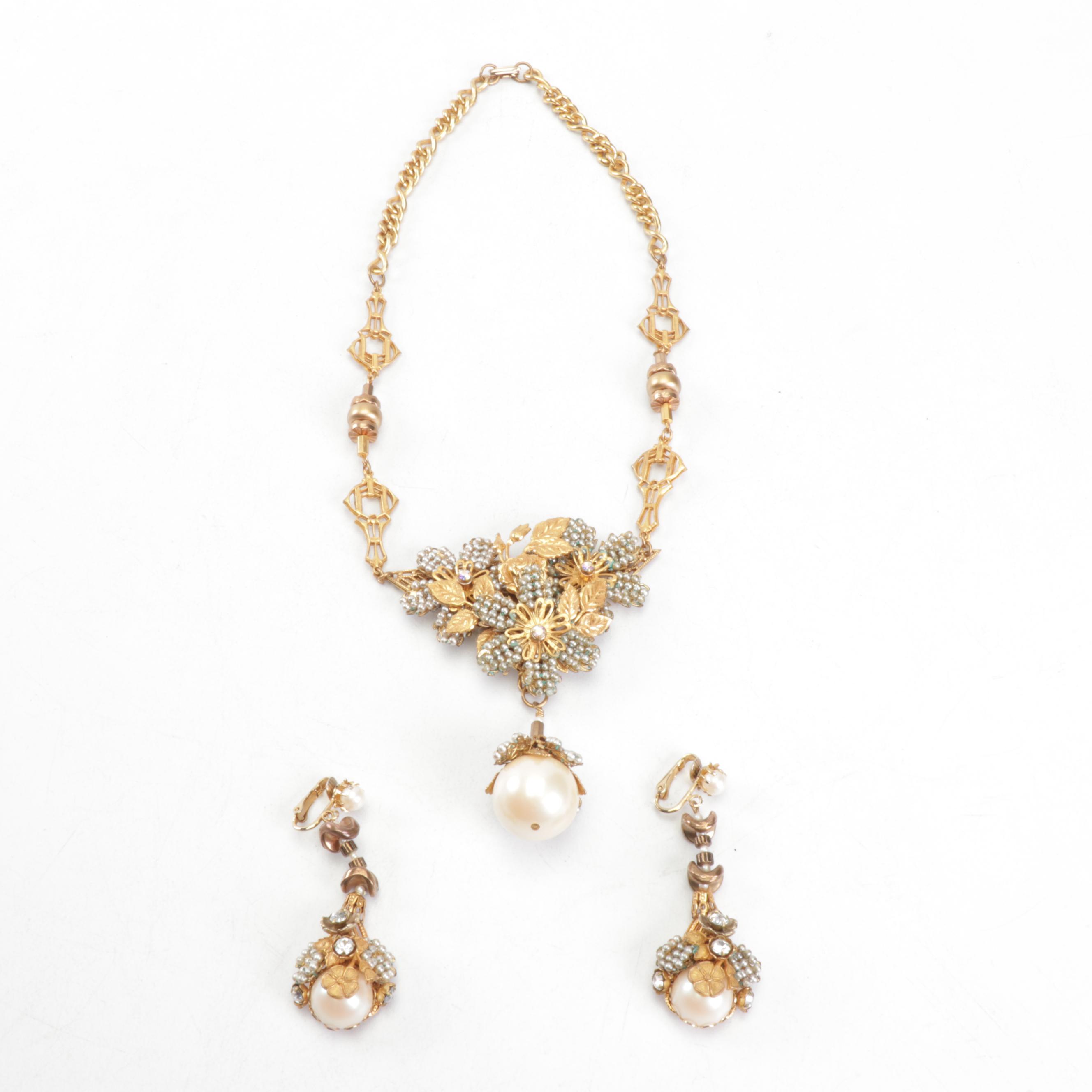 Early to Mid 20th Century Miriam Haskell Costume Jewelry Set | EBTH