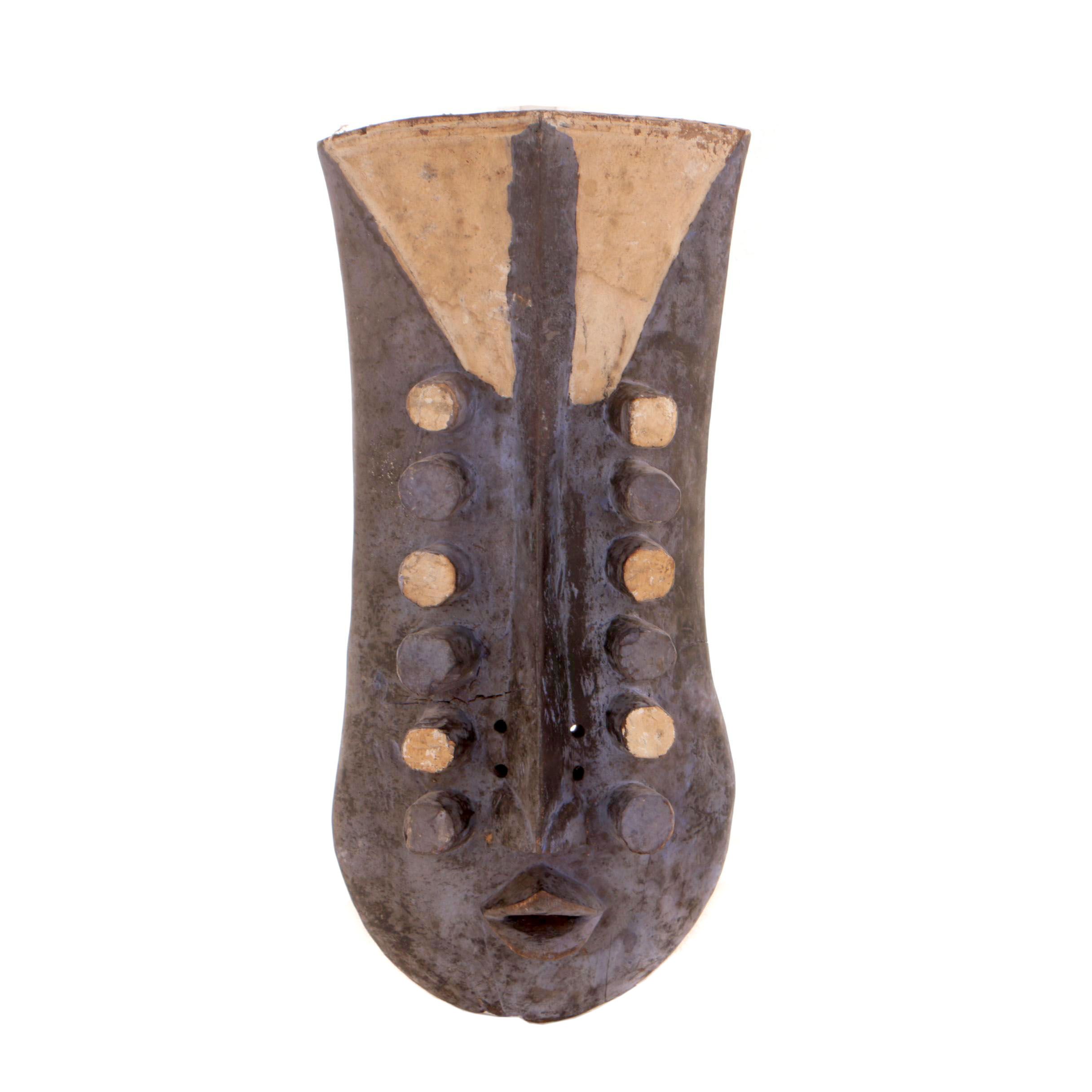 Polychrome Wooden Grebo/Kru Mask | EBTH