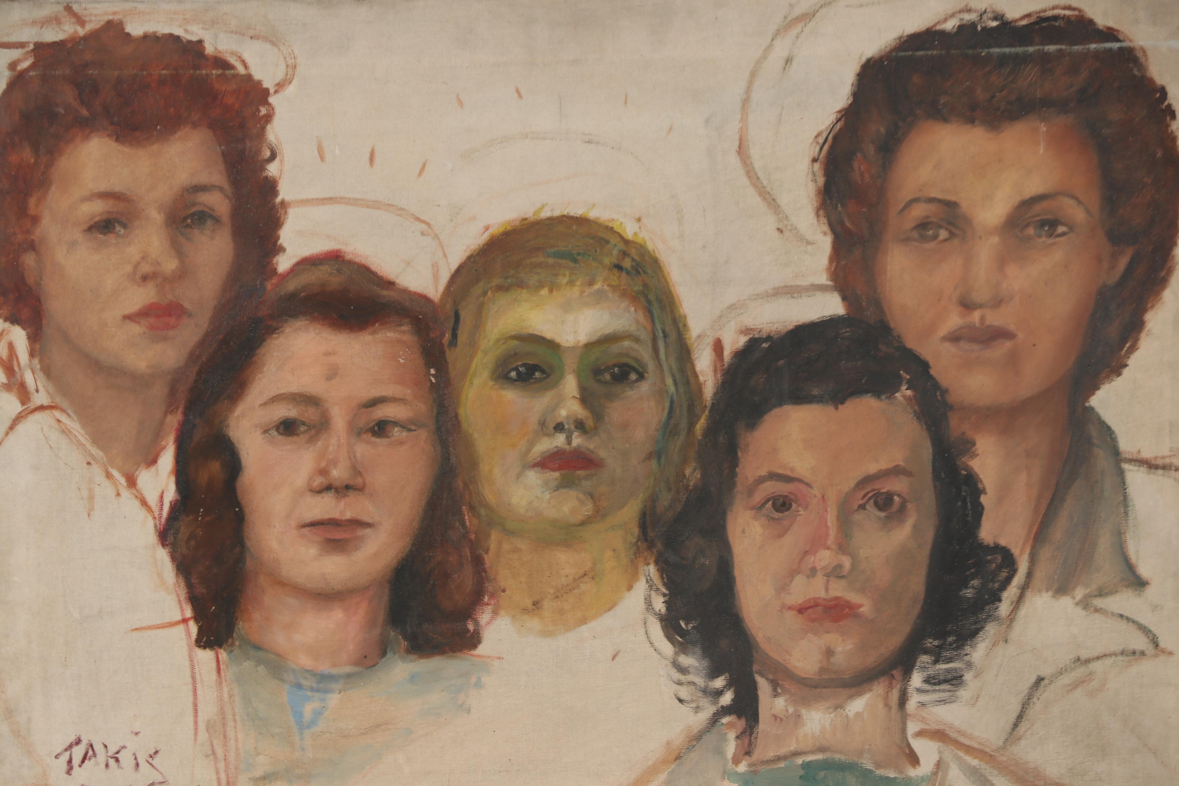 Nicholas Takis Portrait Oil Painting | EBTH