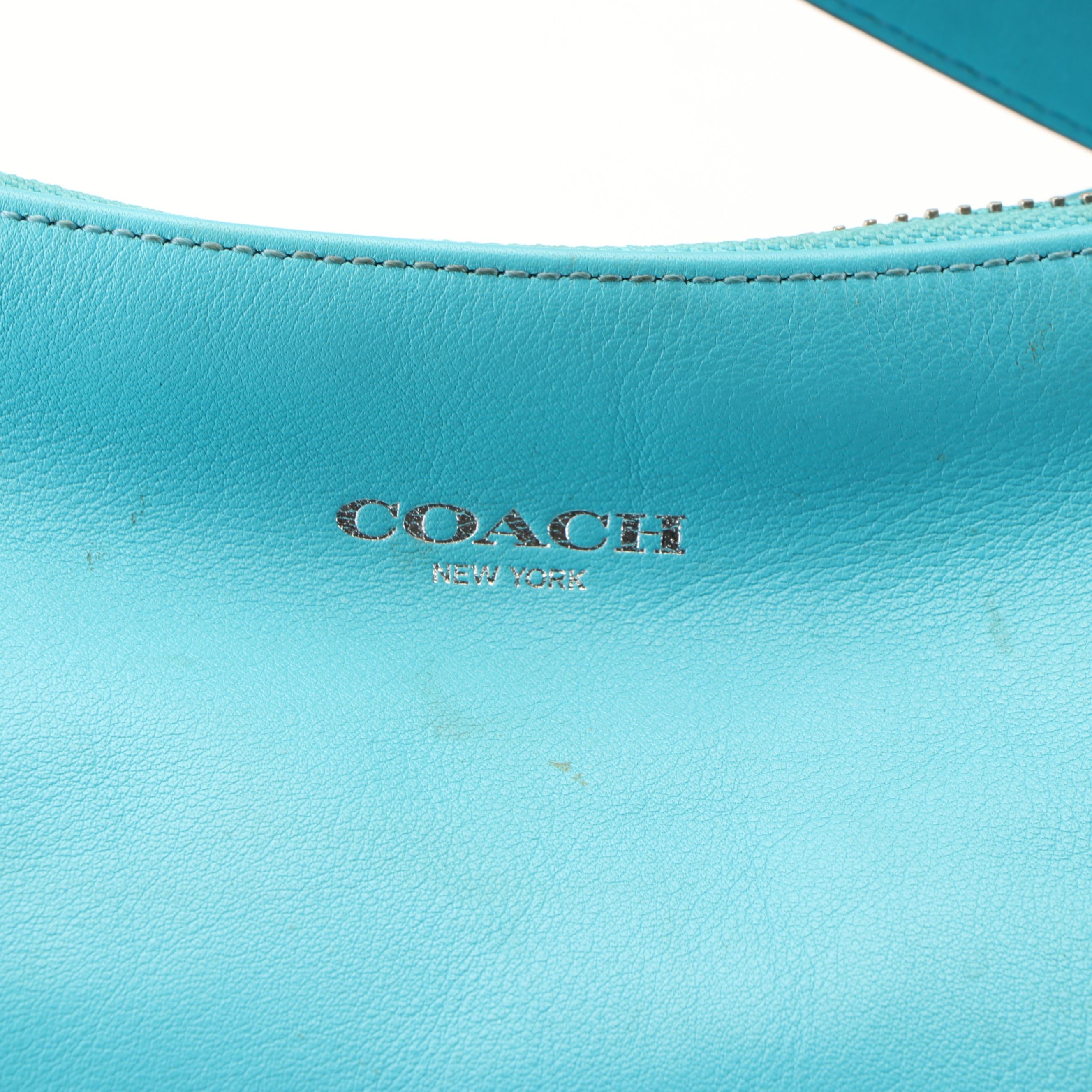 Coach New York Legacy Courtenay Robin Egg Blue Leather Hobo Crossbody ...