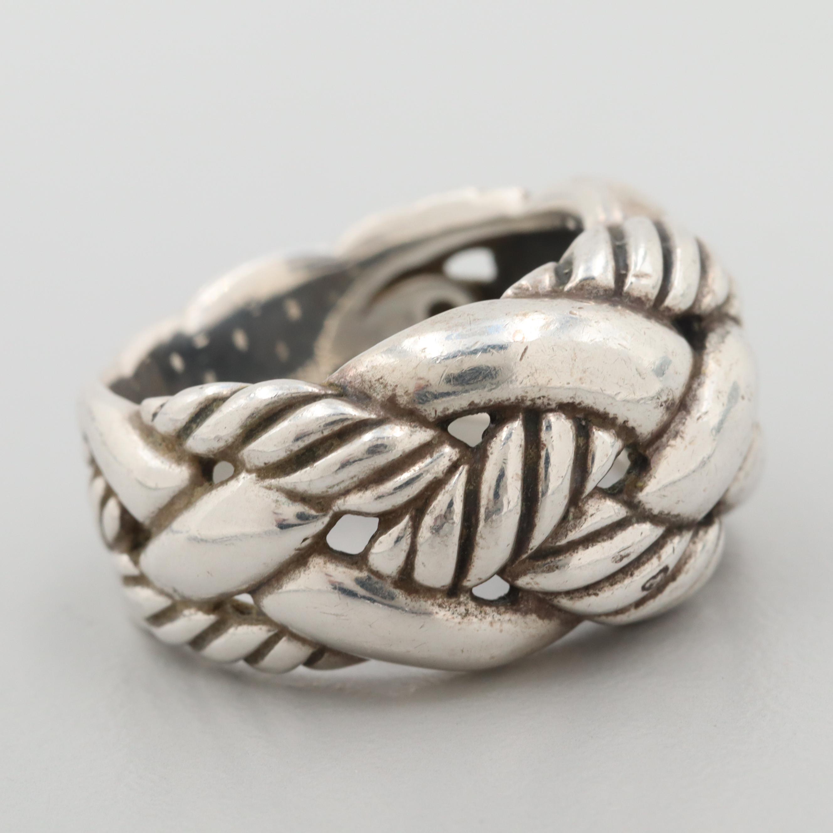 David Yurman Sterling Silver Braided Ring | EBTH