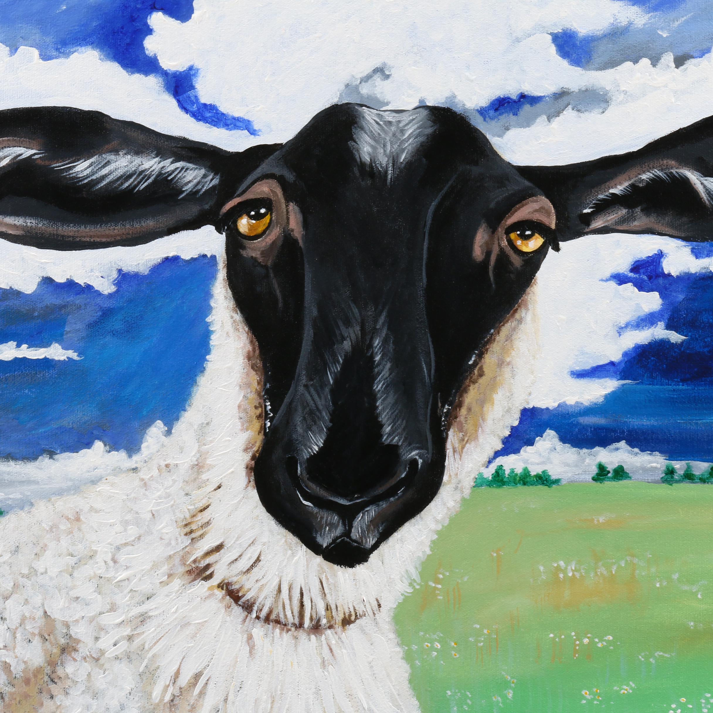 Angela Phipps Acrylic Painting of Sheep | Everything But The House