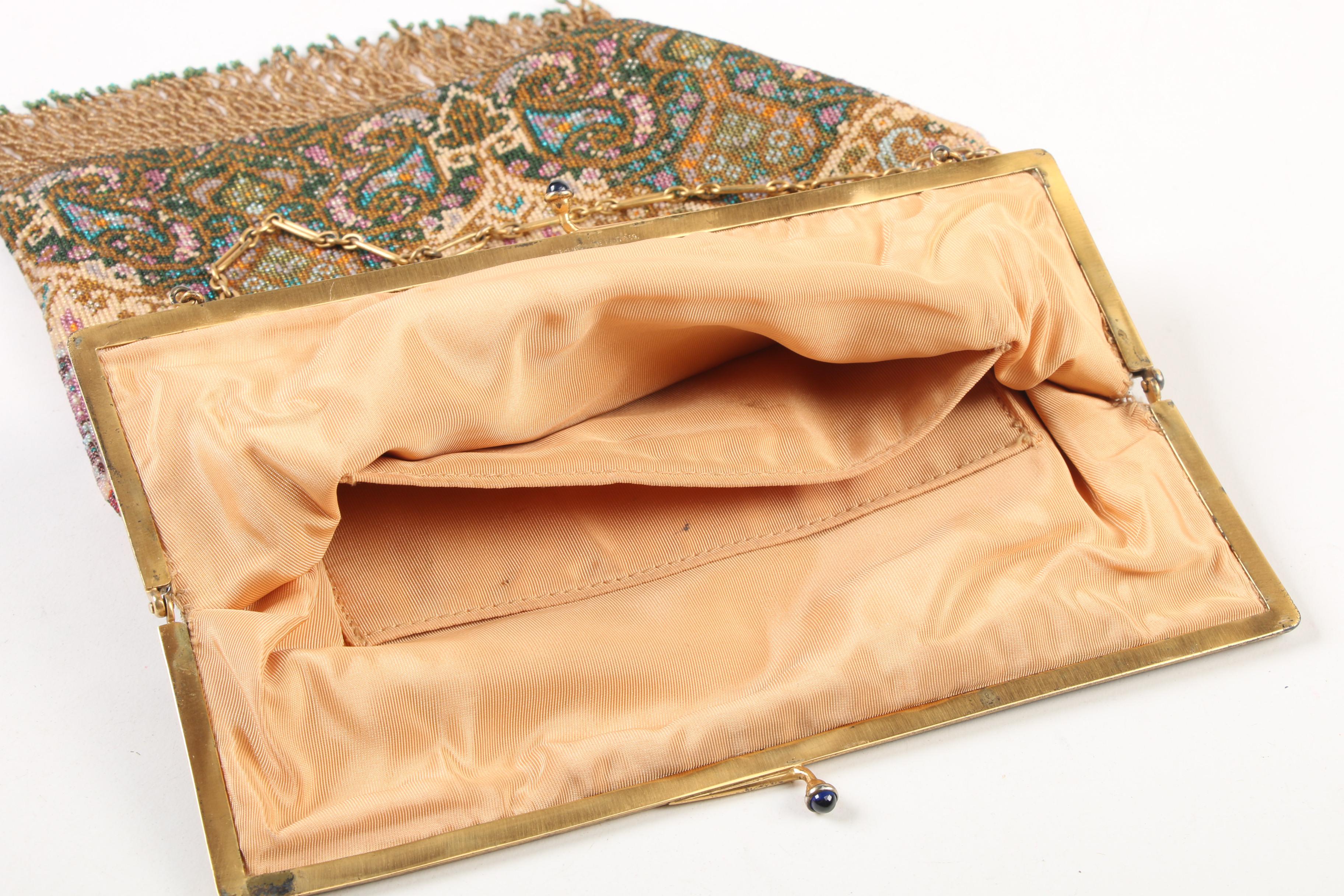 Tiffany & Co. Sterling Silver Microbead Bag with Gold Wash, Circa 1930 ...