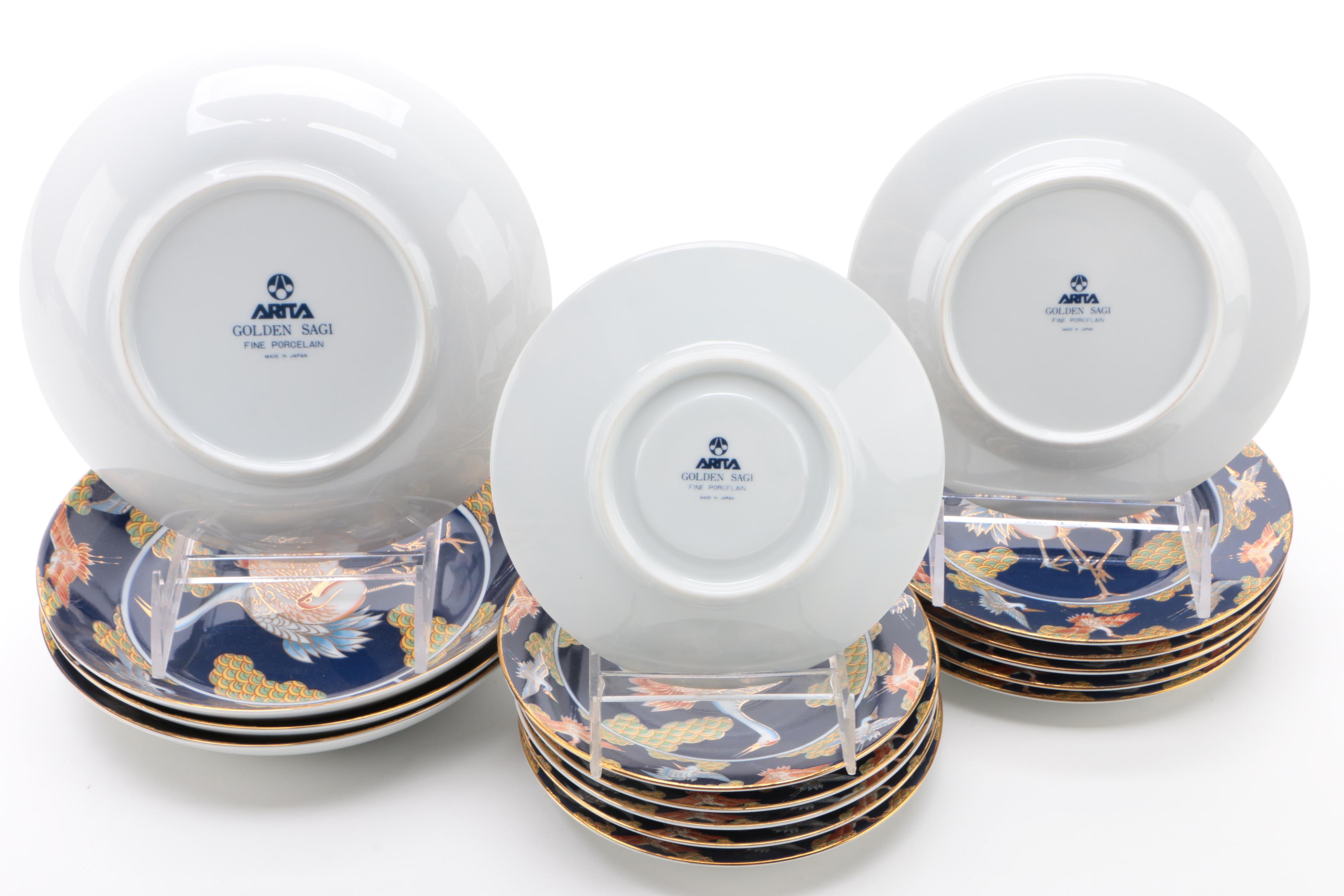 Arita "Golden Sagi" Porcelain Dinnerware for Four | EBTH