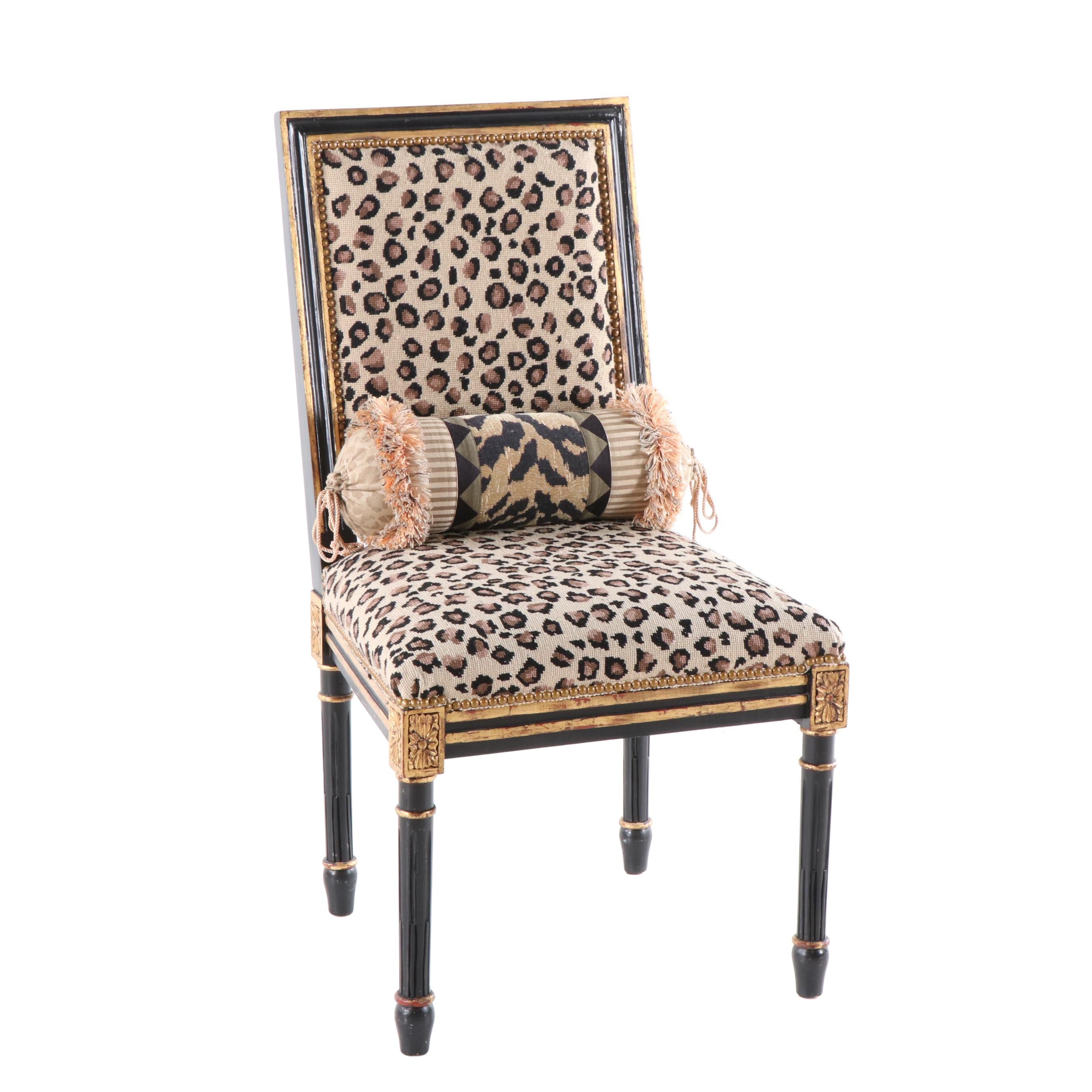 Louis XVI Style Needlepoint Leopard Chair | EBTH