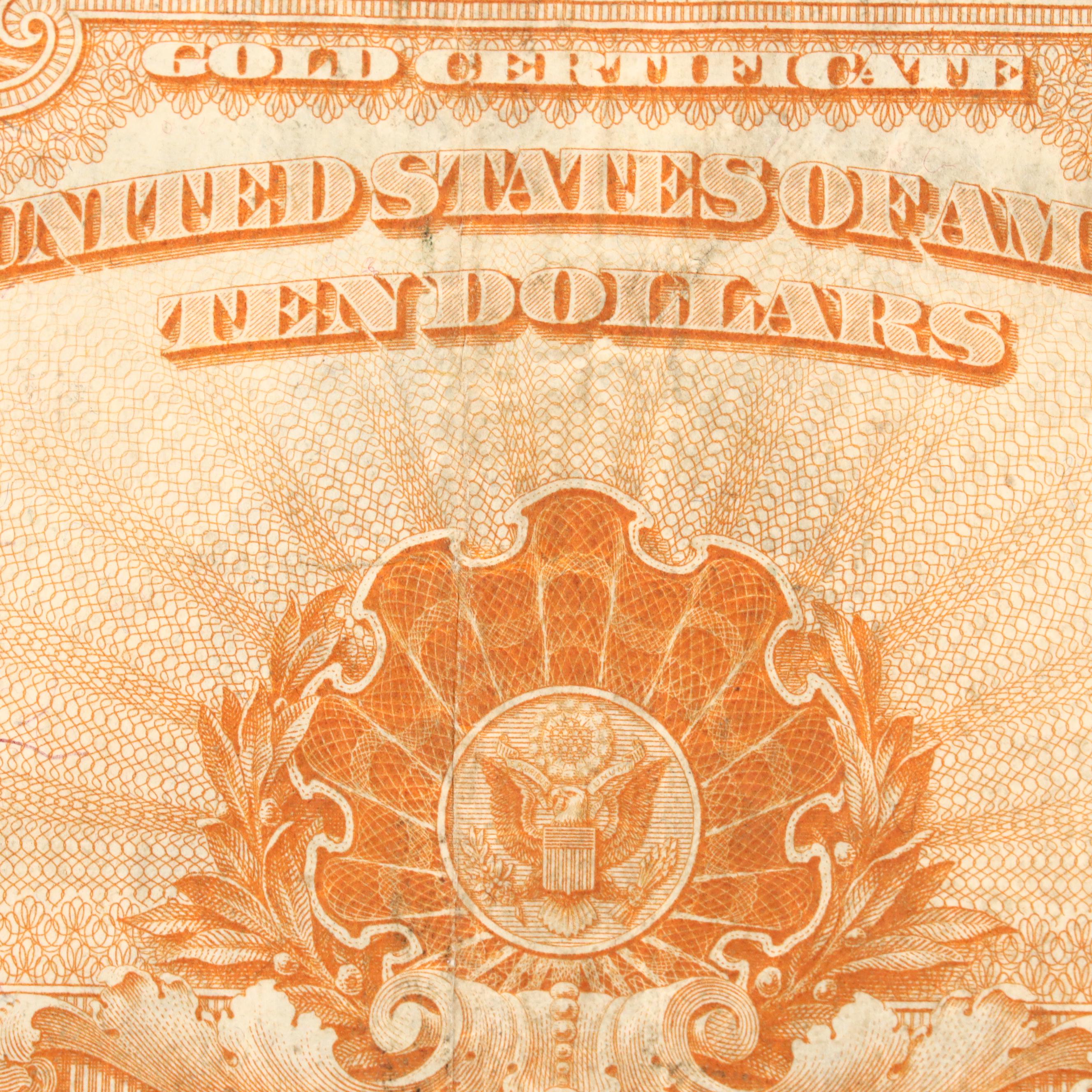 1922 $10 United States Gold Certificate | EBTH