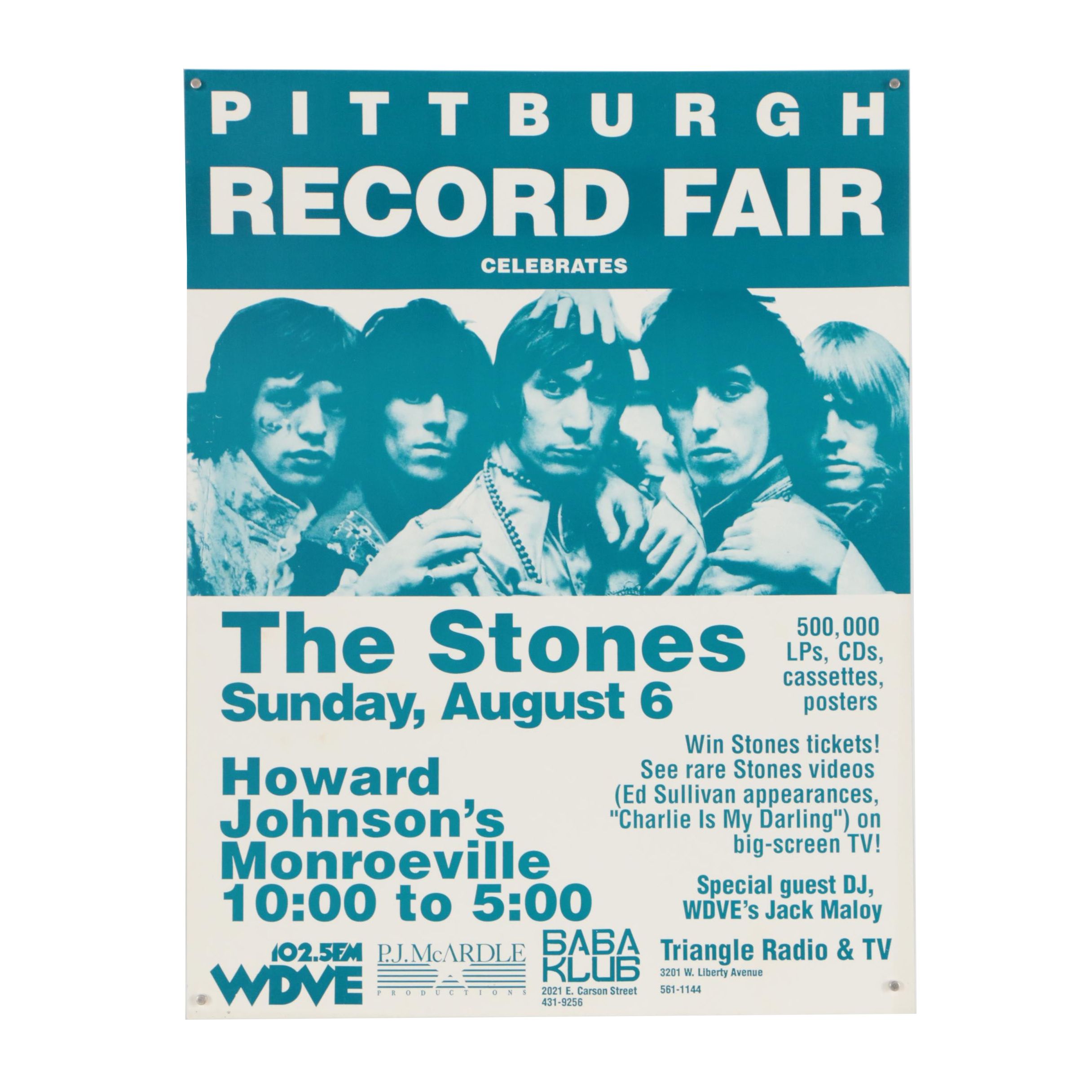 Pittsburgh Record Fair Poster Featuring The Rolling Stones | EBTH