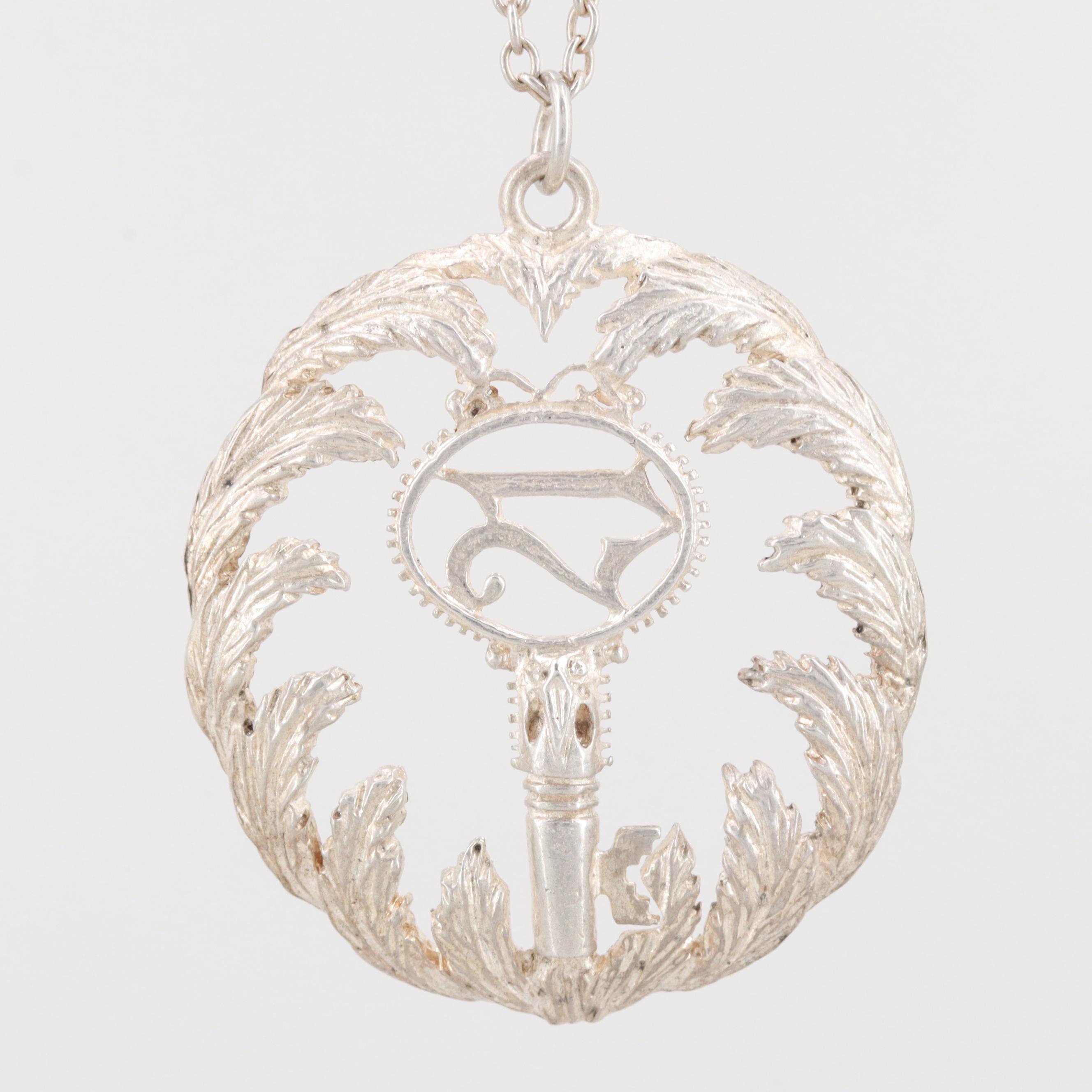 Sterling Silver 21st Birthday Key Pendant Necklace | EBTH