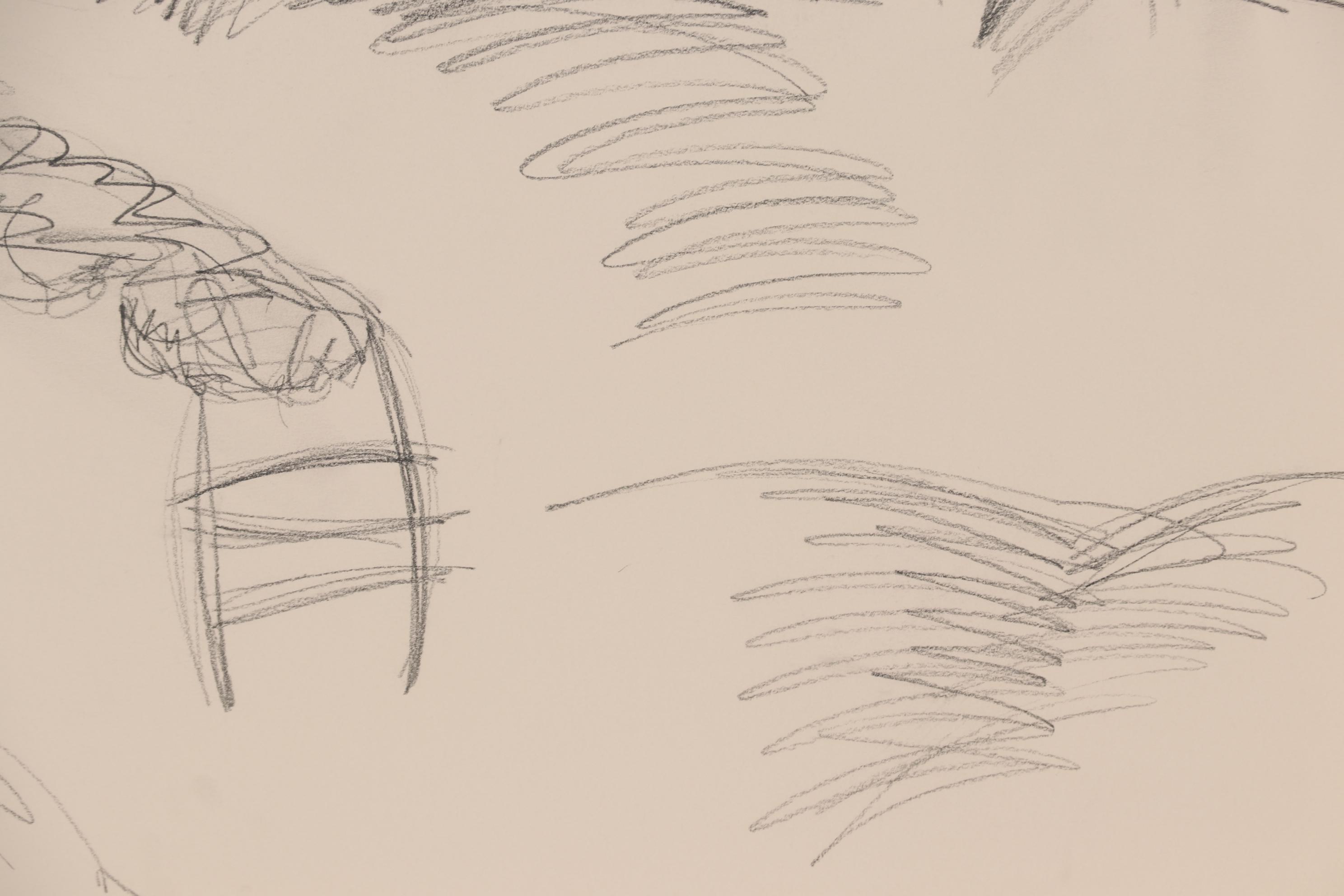 Merle Rosen Abstract Figural Graphite Drawings | EBTH