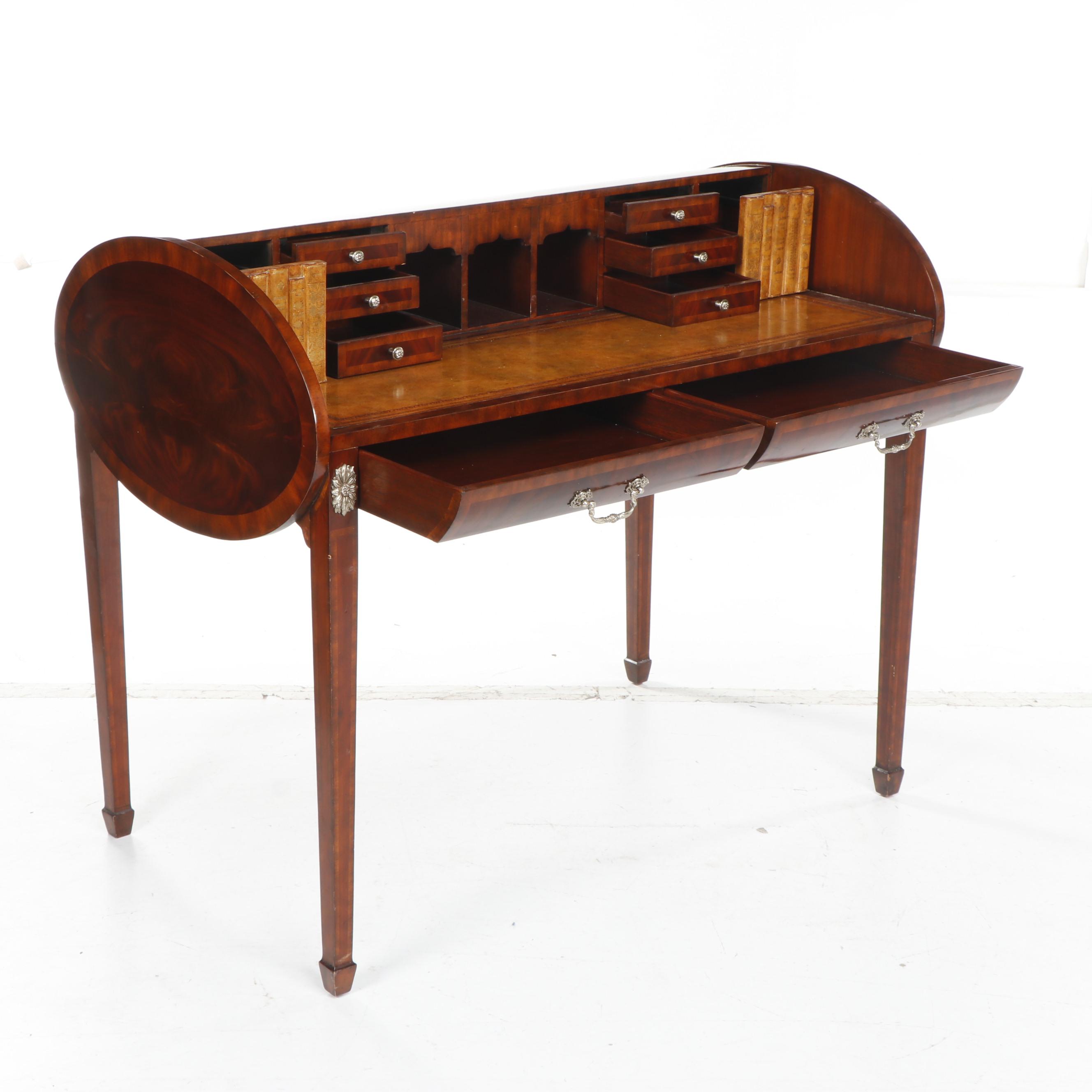 Maitland-Smith Sheraton Style Escritoire with Leather Top and ...