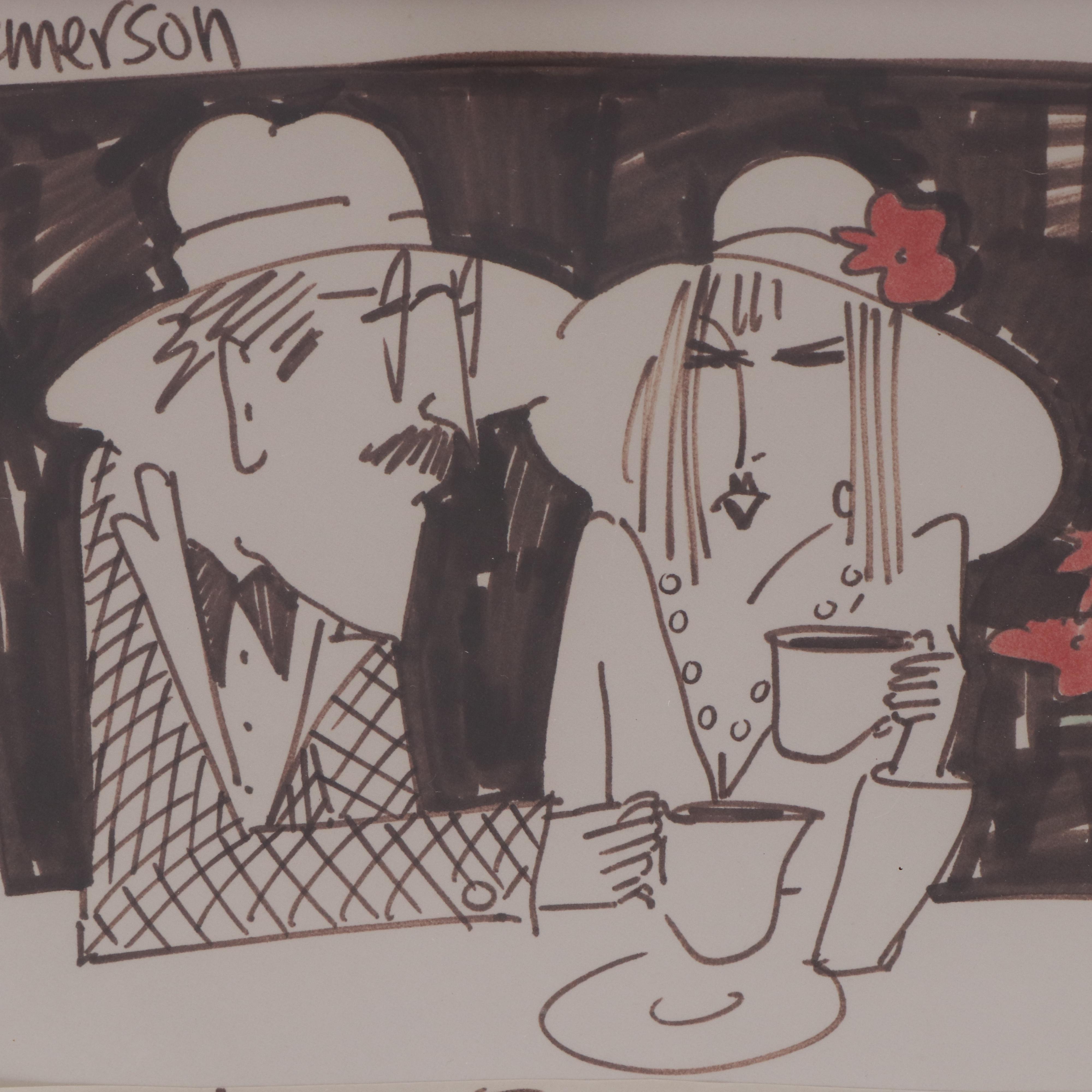 Emerson Quillin Illustration Mockup Marker Drawing | EBTH