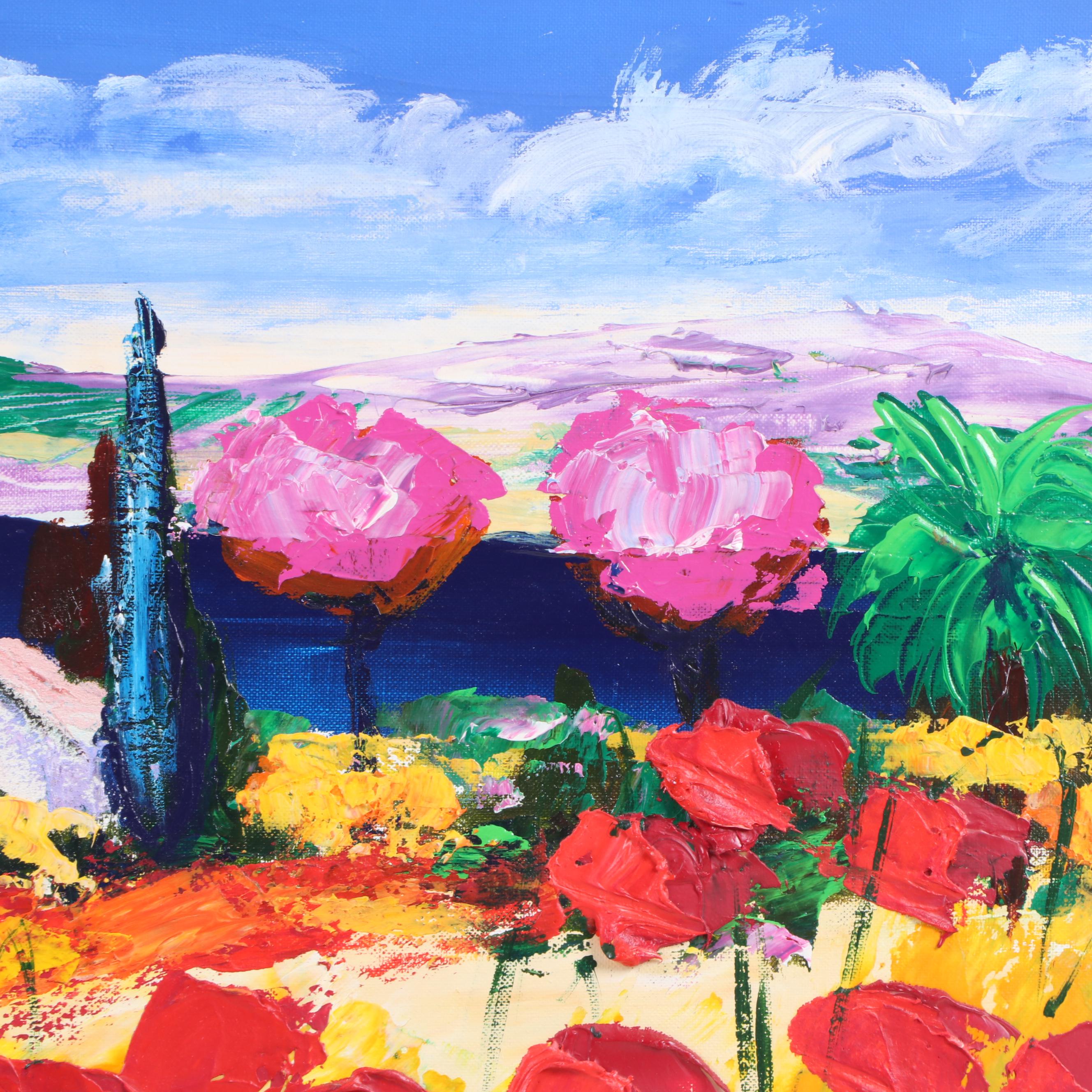 Nicole Sebille Oil Painting of a Poppy Field | EBTH