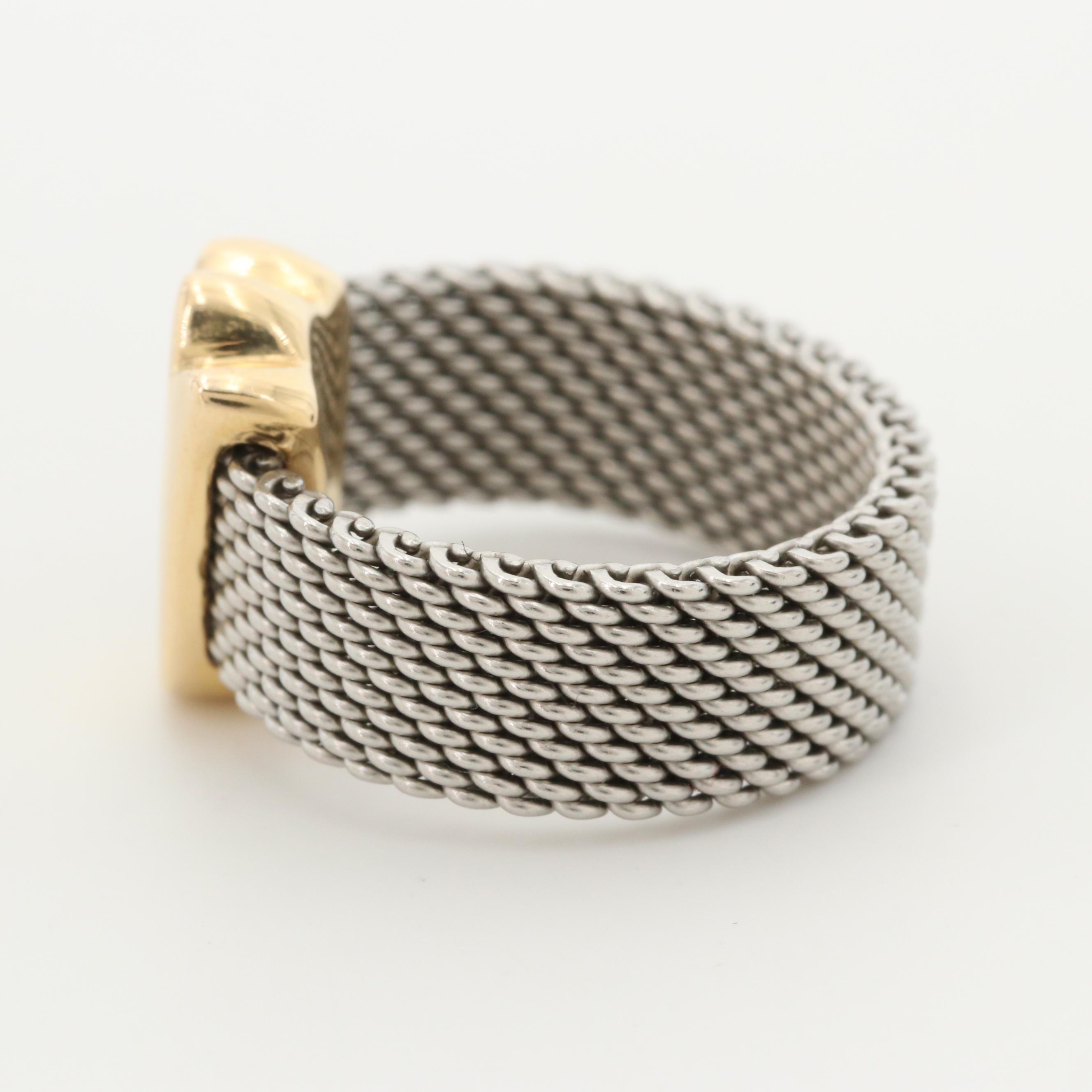 Tous "Tulip" 18K Yellow Gold and Stainless Steel Ring | EBTH