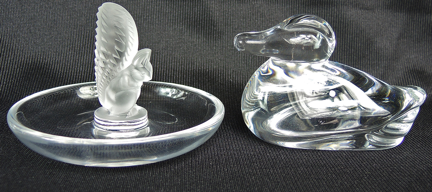 Daum Cut Glass Bird Figurine, Atlantis Glass Duck Figurine, and More | EBTH