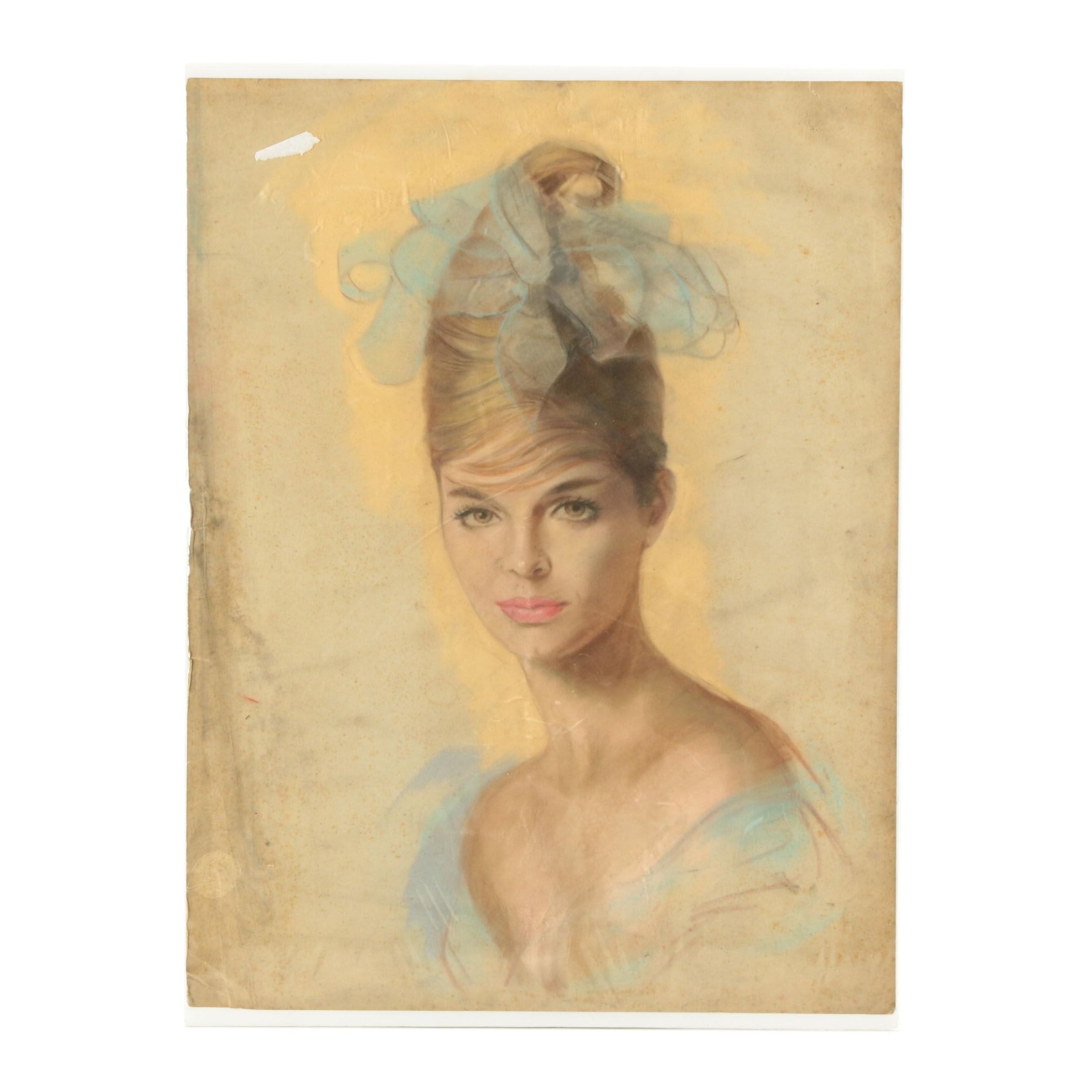 Peter Driben Portrait Pastel Drawing | EBTH