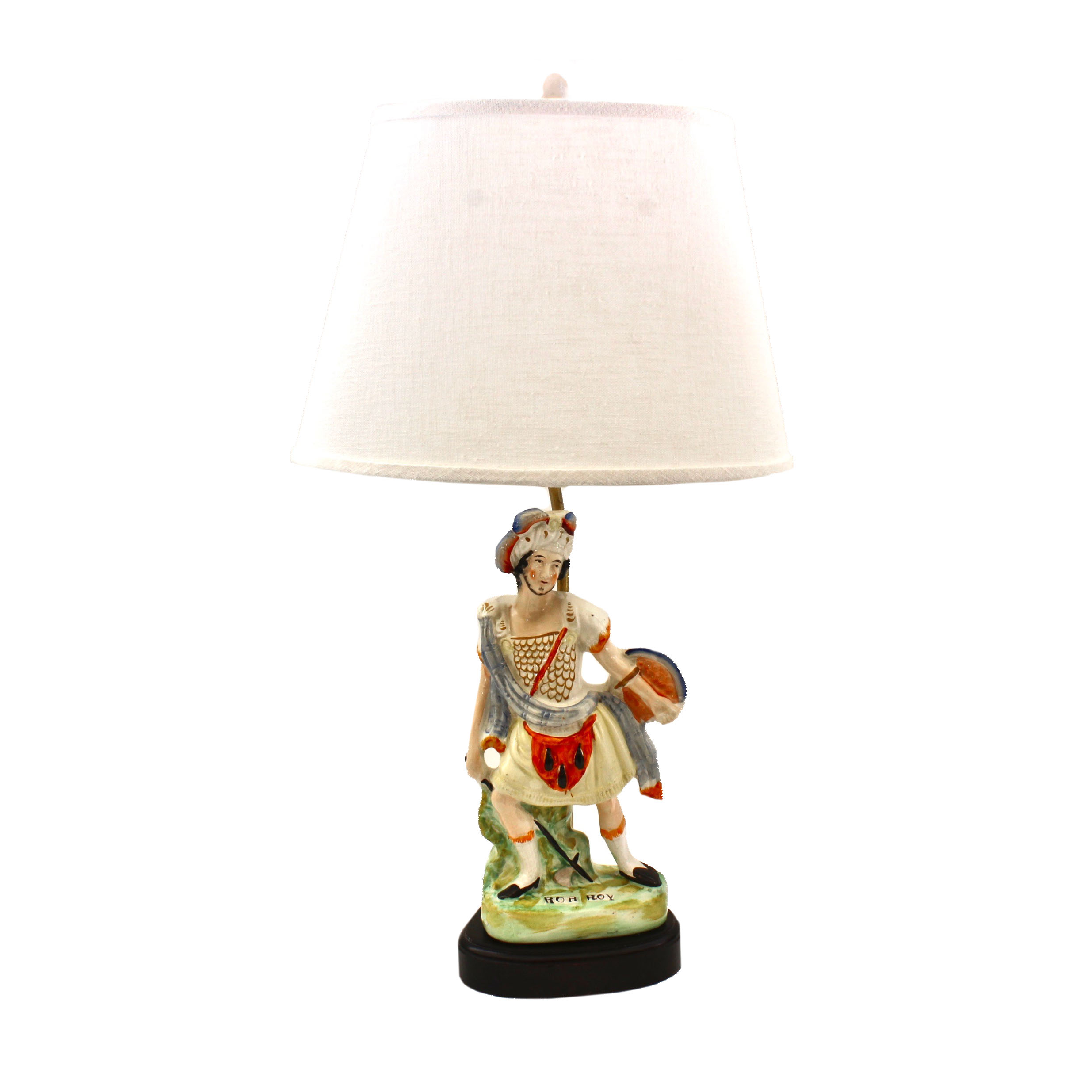 Converted Staffordshire William McCready as Rob Roy Table Lamp, circa ...