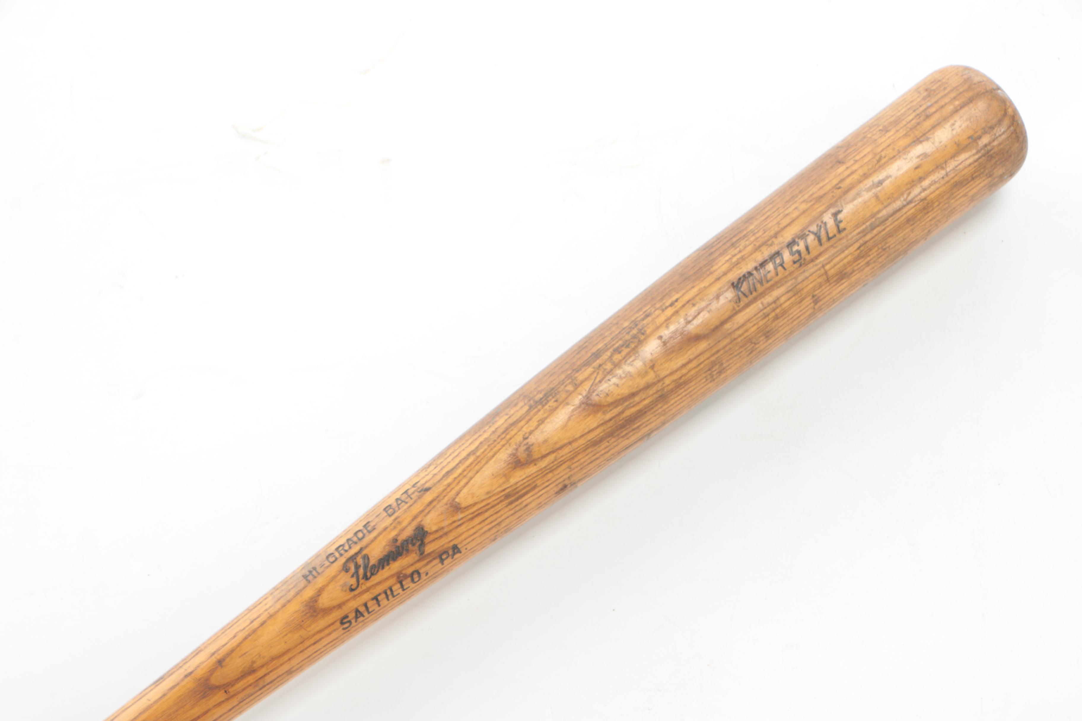 Fleming Hi-Grade Kiner Style Baseball Bat, Circa 1930s | EBTH