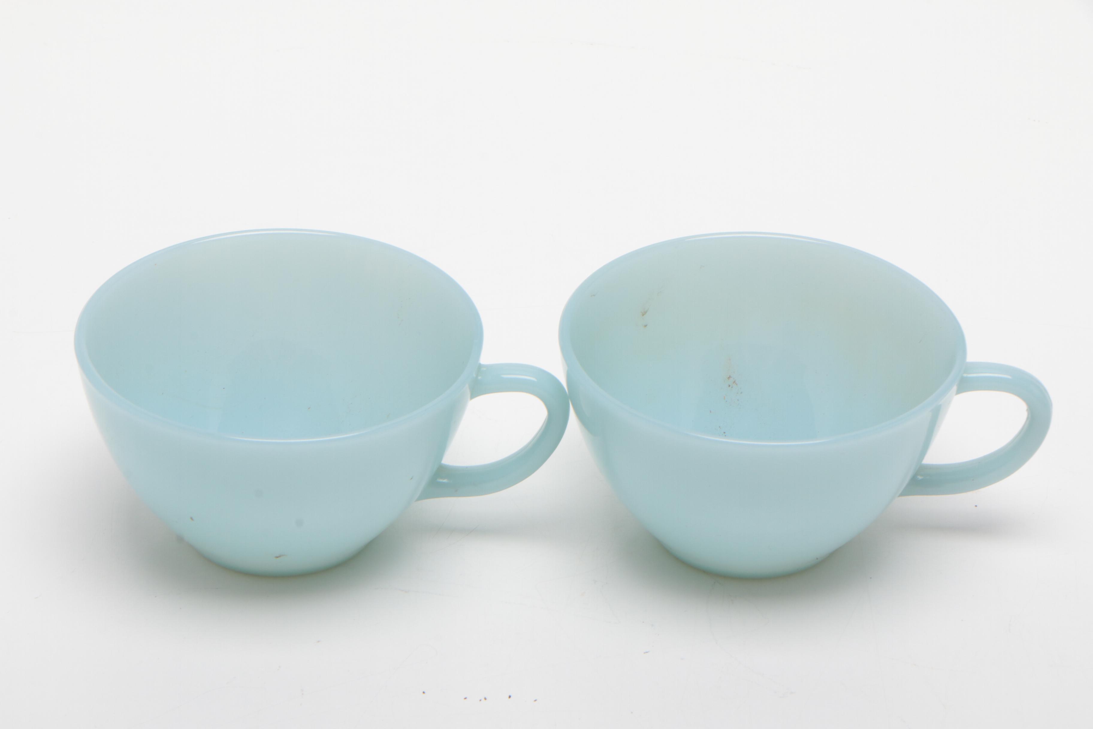 Turquoise Blue Anchor Hocking Fire-King Glass Dinnerware, 1950s ...