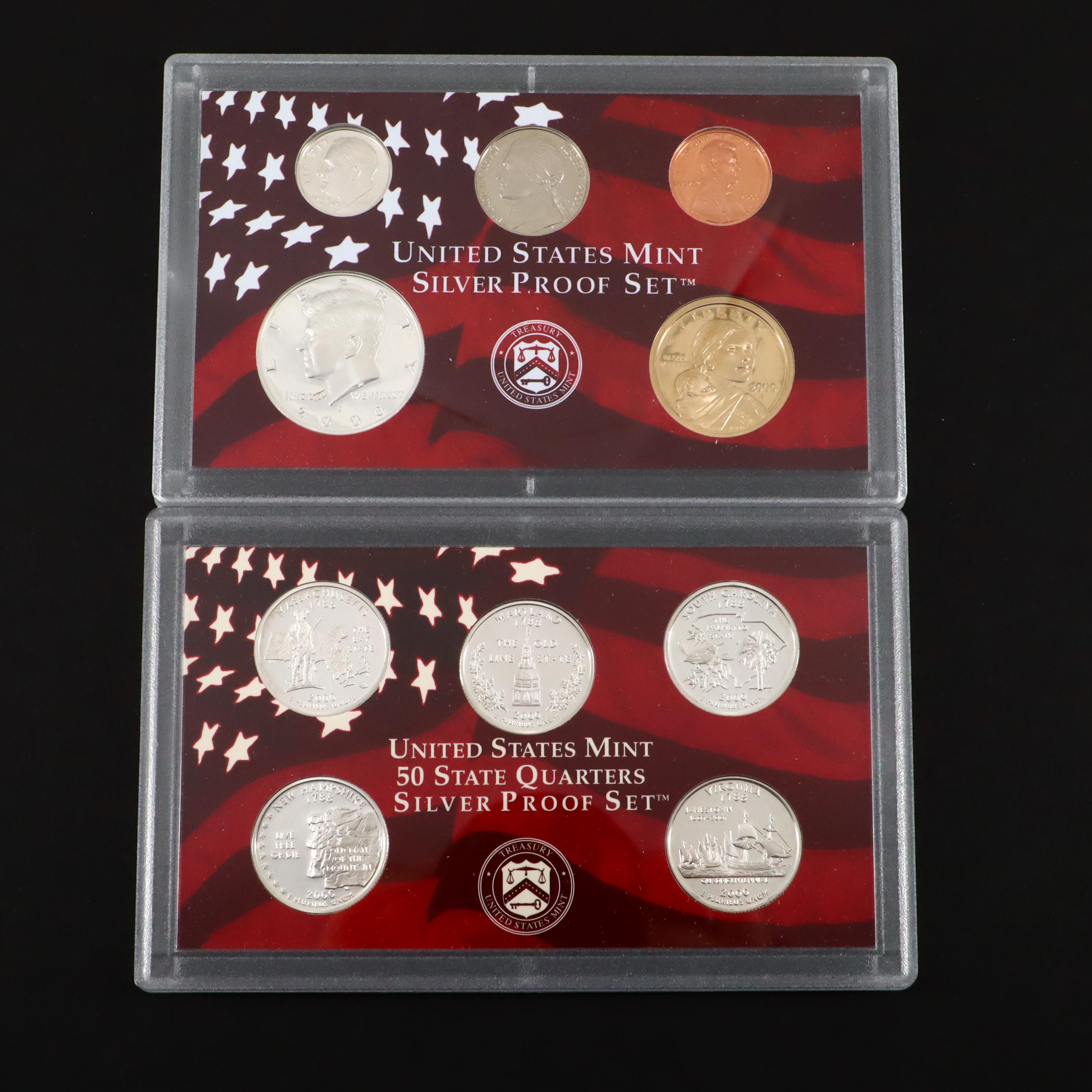 1999 and 2000 United States Mint Silver Proof Sets | Everything But The ...