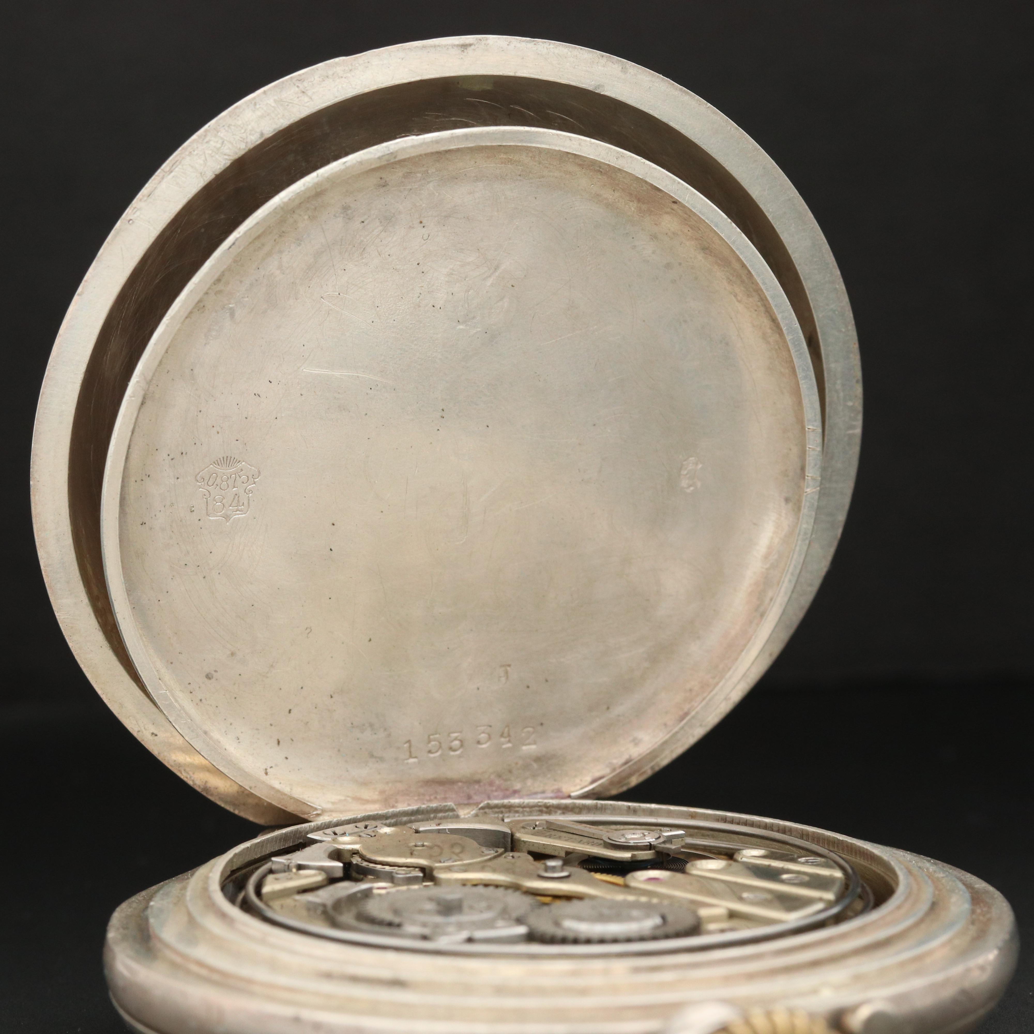 HY Moser & CE, Russian Silver Hunter Case Quarter Repeater Pocket Watch ...