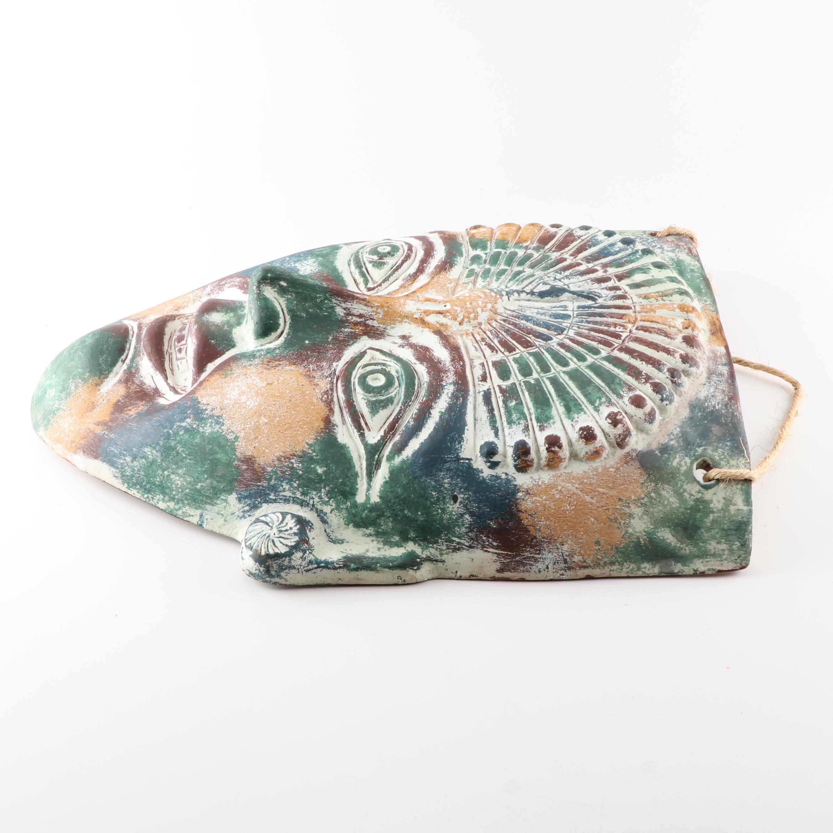 Tribal Influence Plaster Cast Face Plaque | EBTH