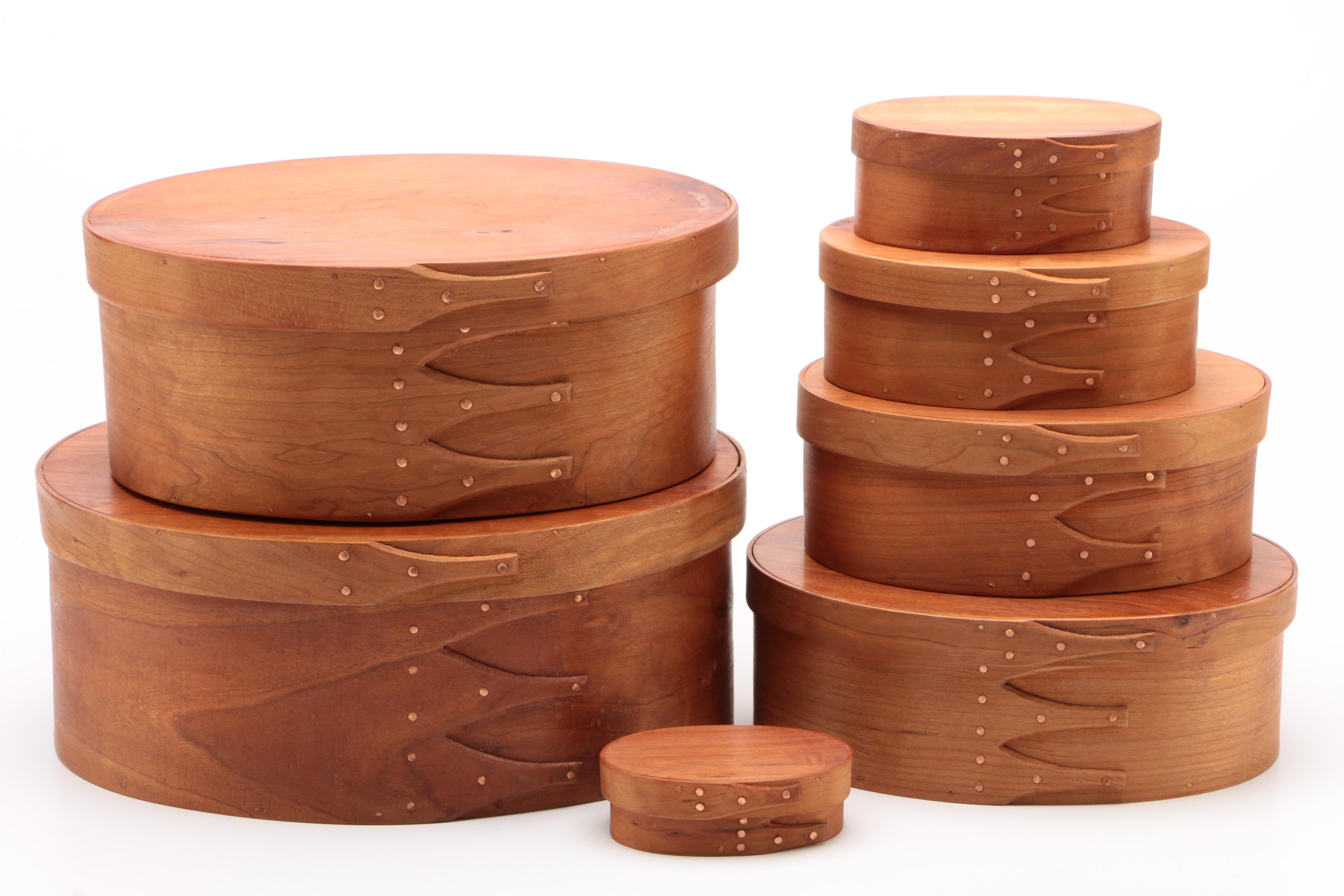 Handmade Bent Cherrywood Nesting Shaker Style Boxes | Everything But ...