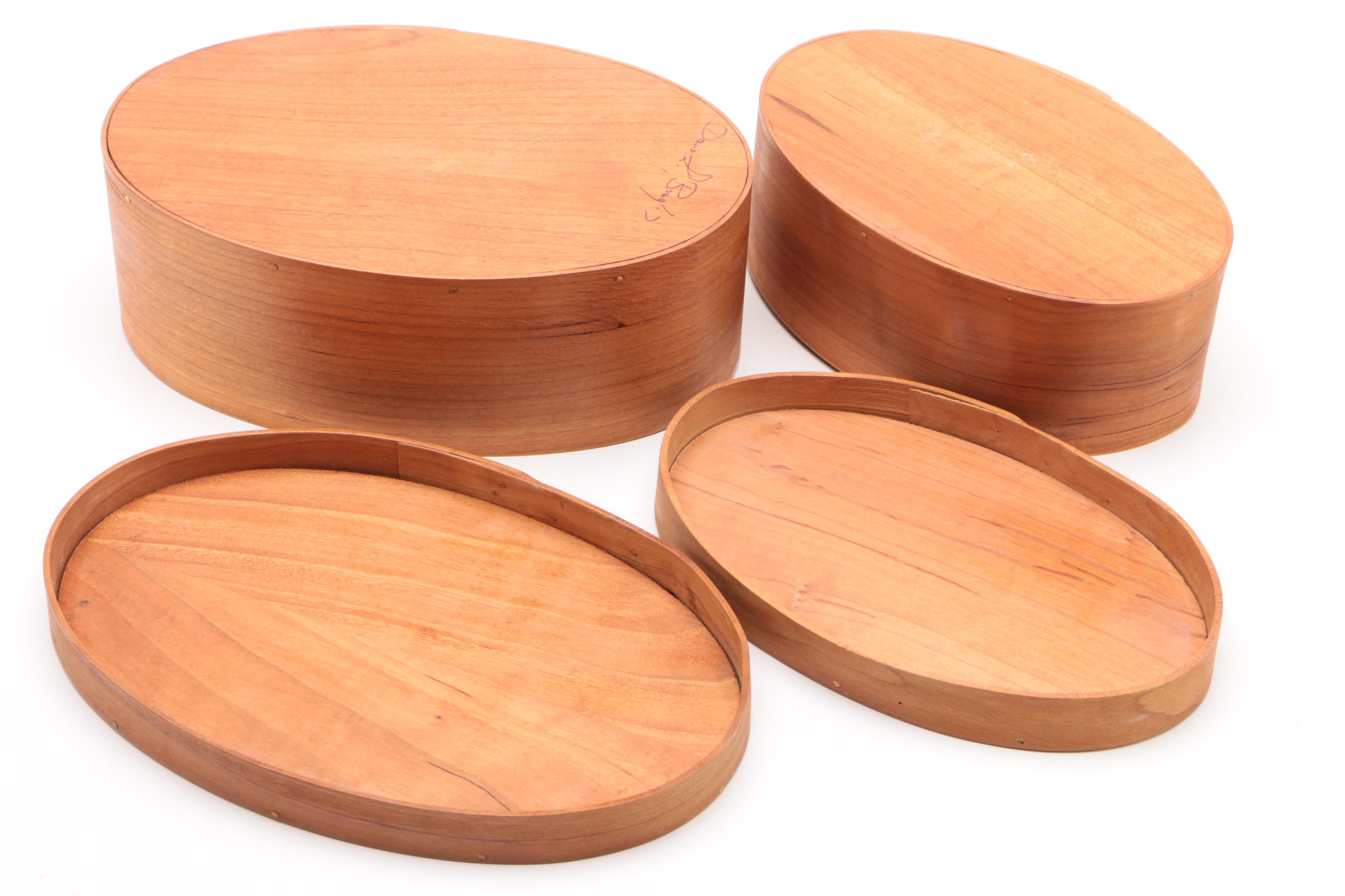 Handmade Bent Cherrywood Nesting Shaker Style Boxes | Everything But ...