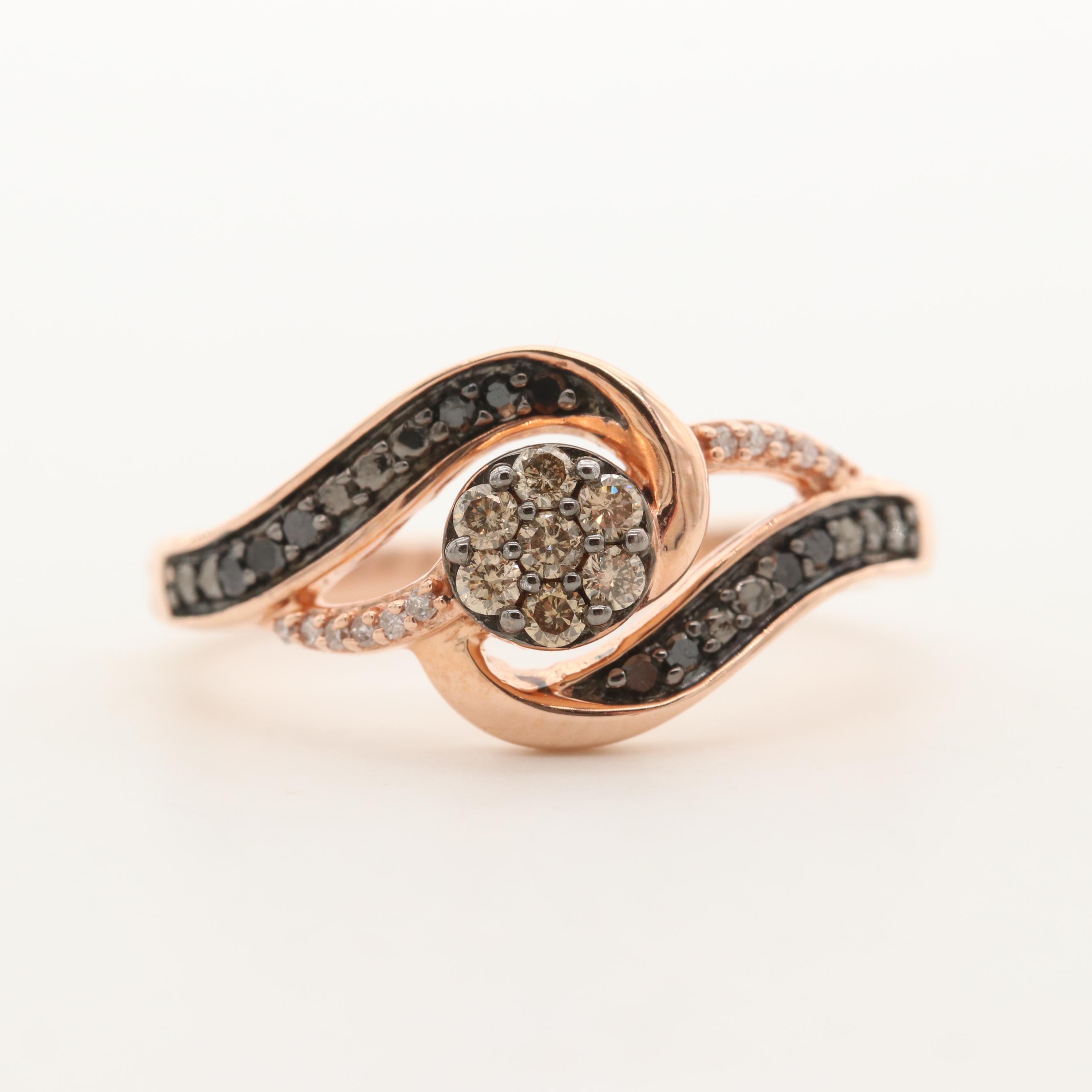 10K Rose Gold Diamond Ring | EBTH