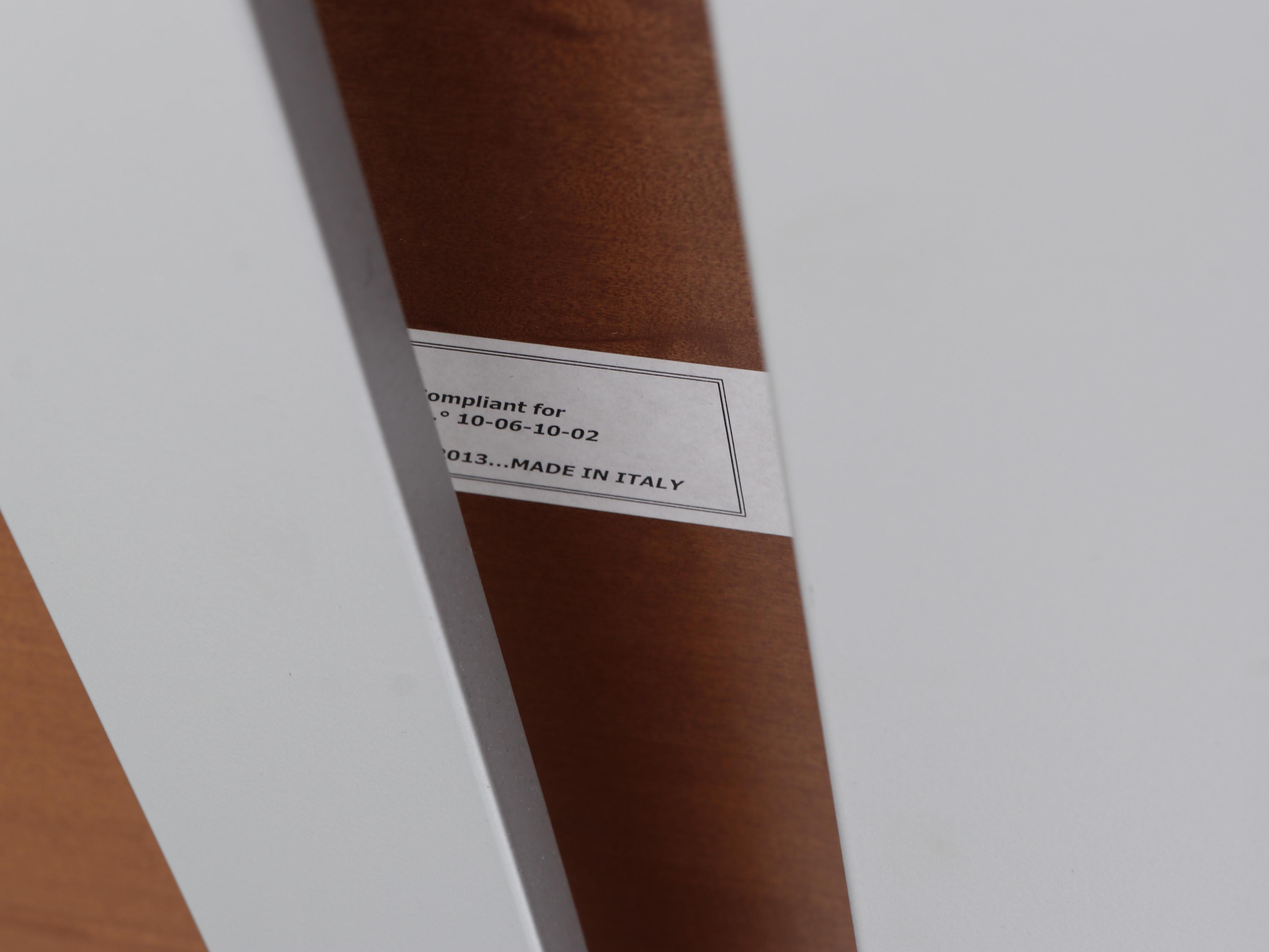 Calligaris Spa Italian Walnut and Steel Draw-Leaf Dining Table | EBTH