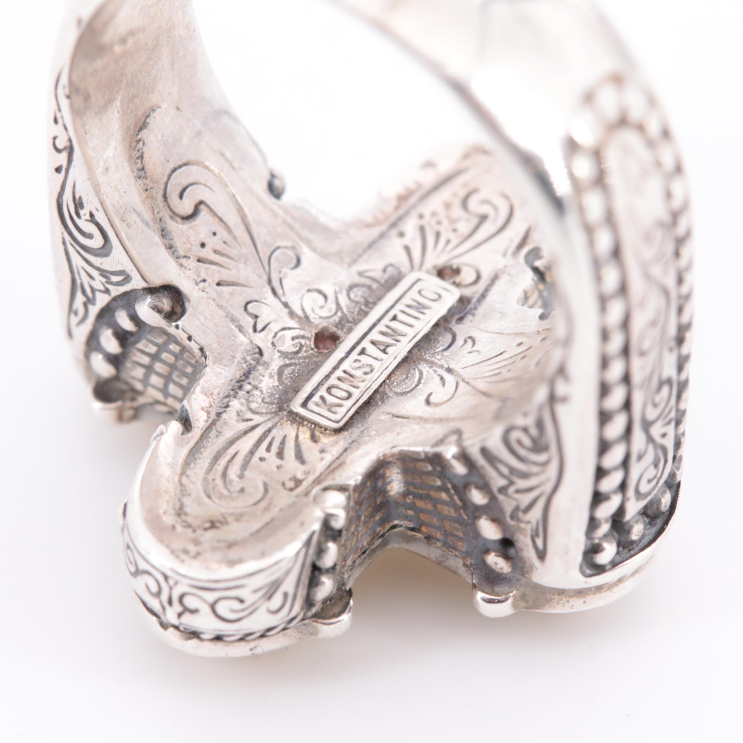 Konstantino 18K Gold, Sterling Silver and Diamond Heraldic Pommy Cross ...