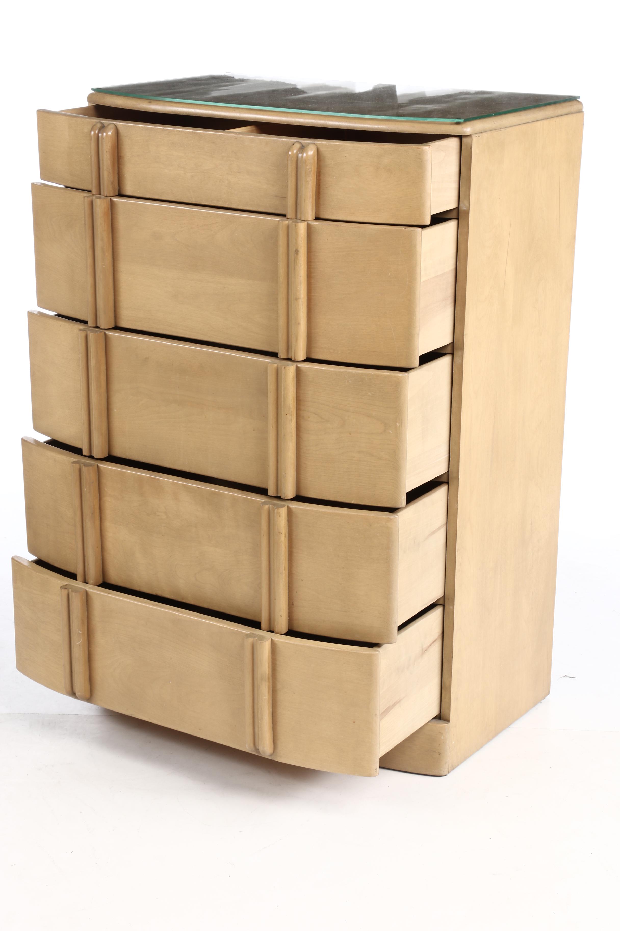 Leo Jiranek for Heywood-Wakefield, Art Deco "Airflow" Chest of Drawers ...