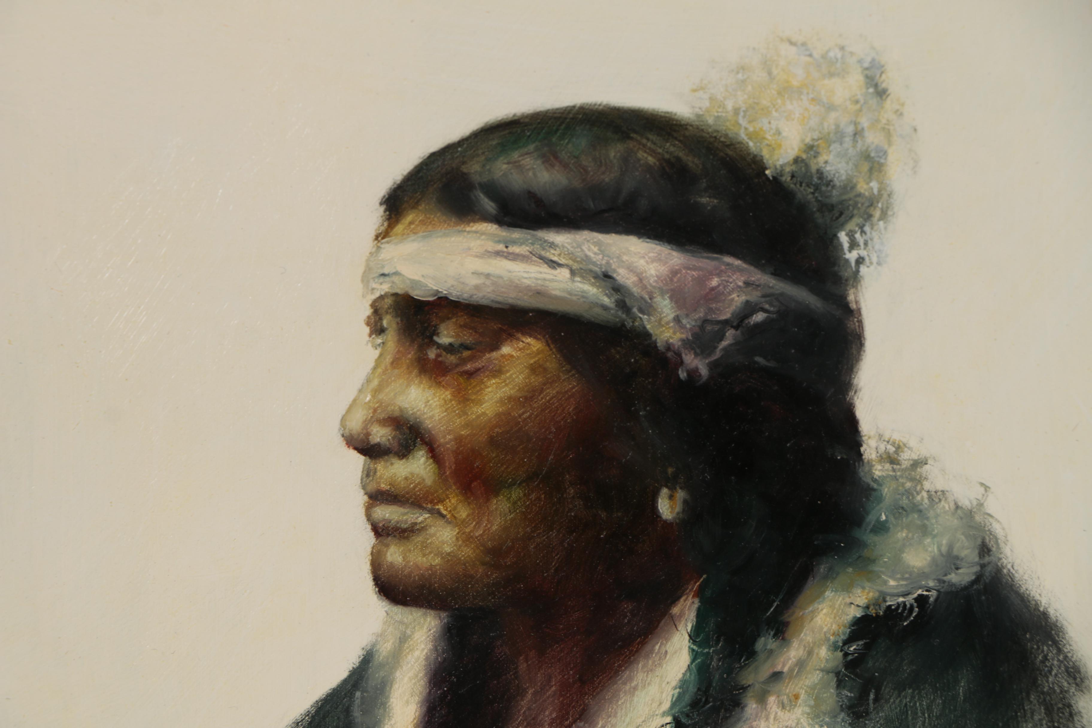 Dee Toscano Portrait Oil Painting of Native American Man | EBTH
