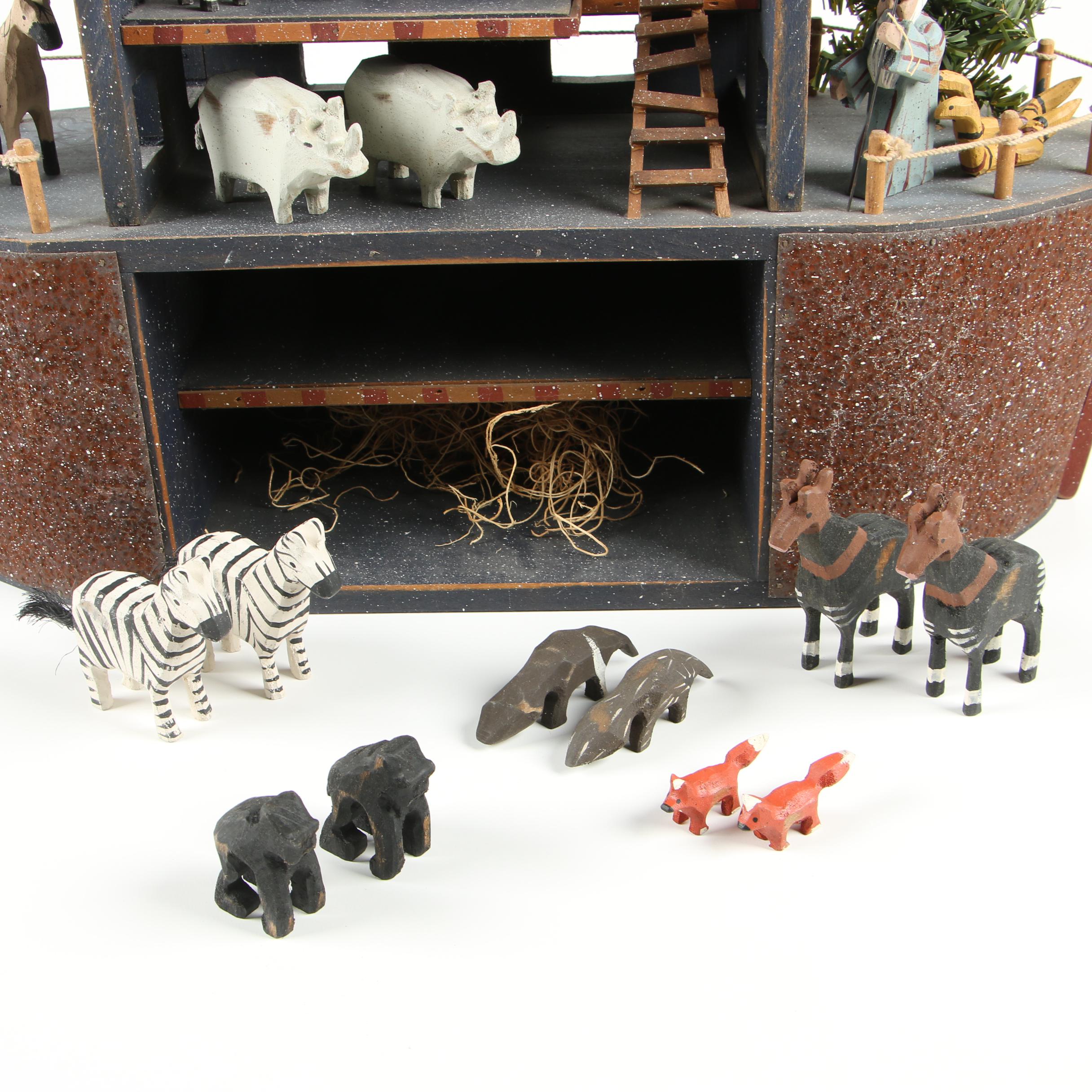 Millwood Toy Co. Handcrafted Noah's Ark Figurine, 2012 | EBTH