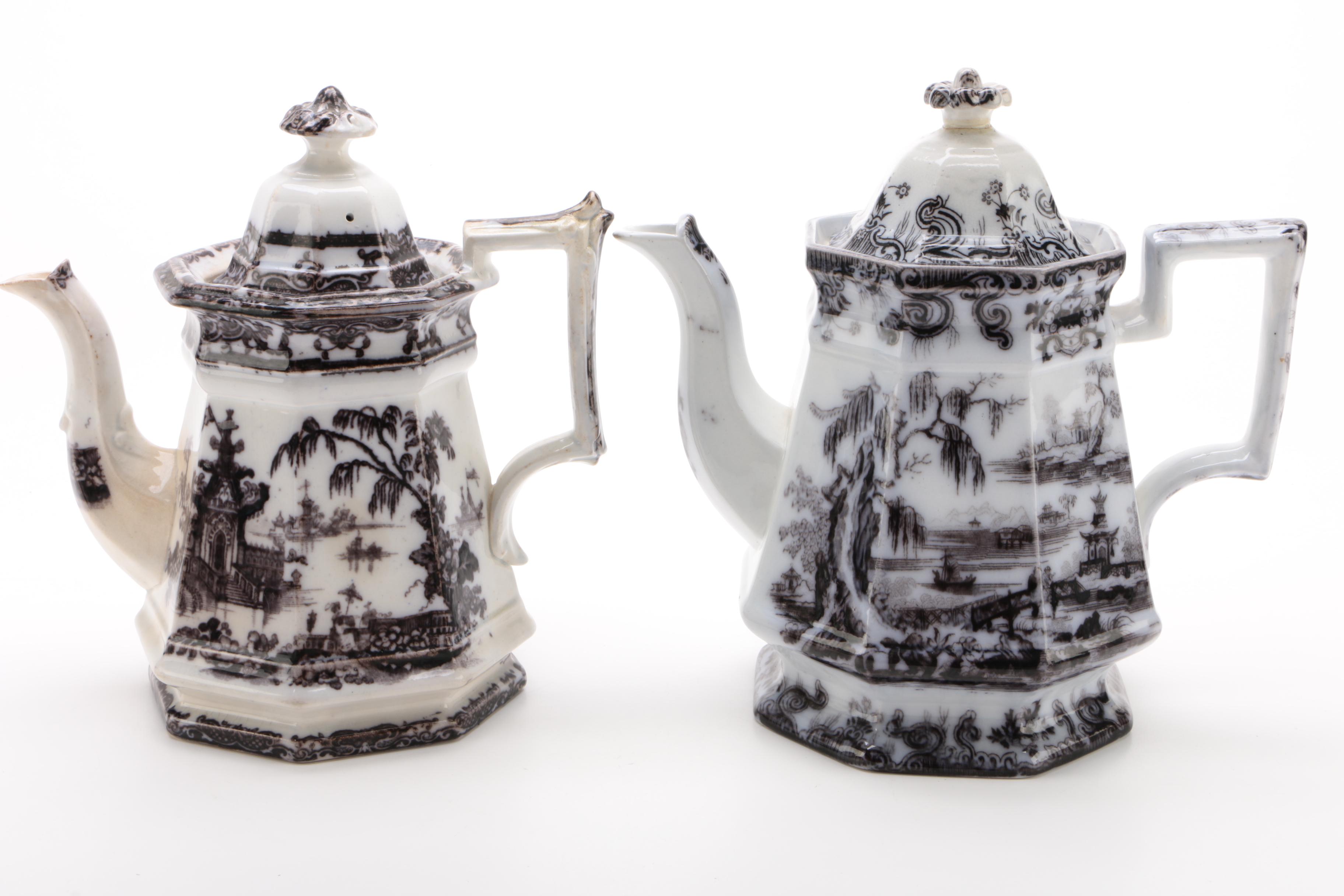 Mellor, Venables & Co. "Beauties of China" Mulberry Transferware Tea ...
