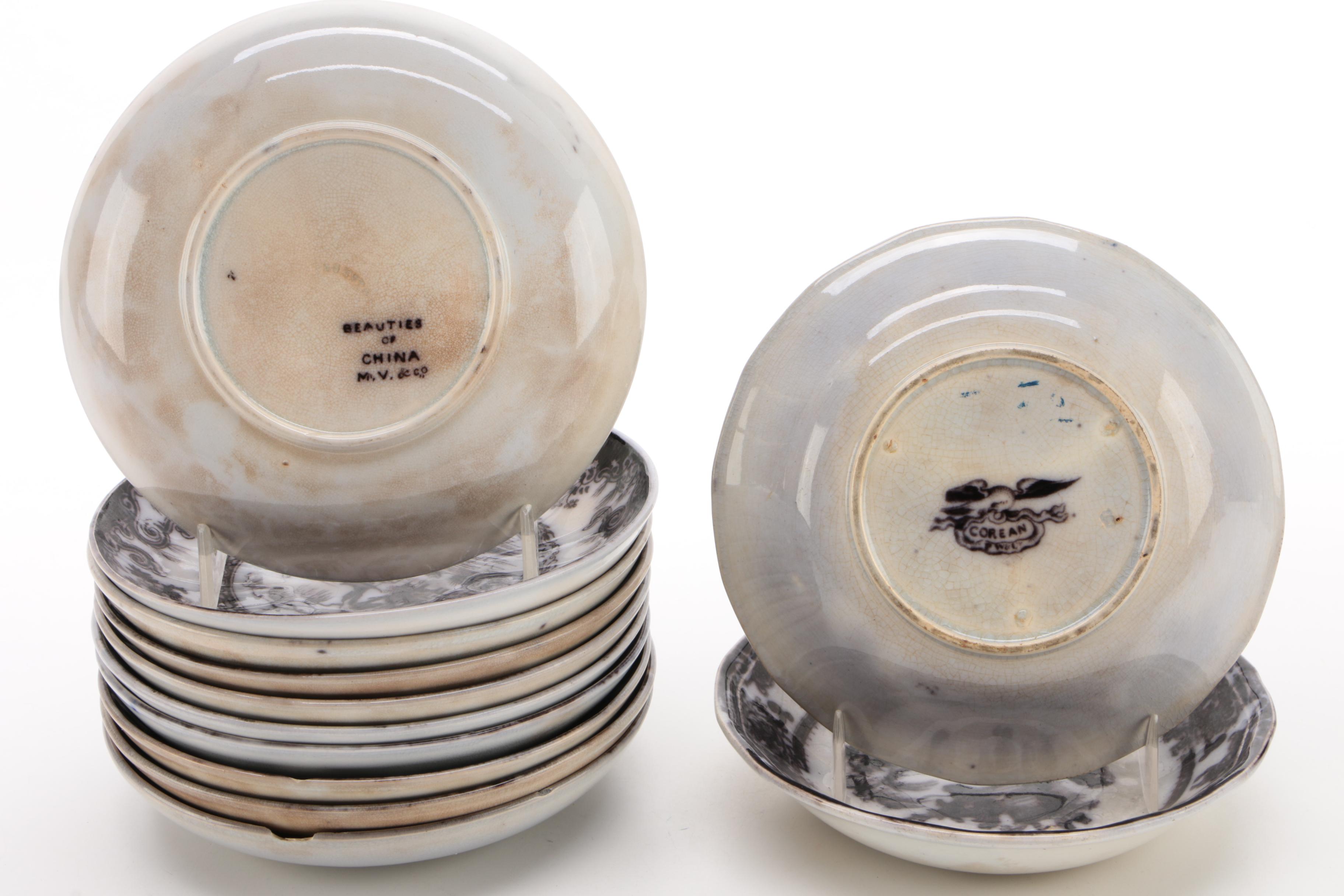 Mellor, Venables & Co. "Beauties of China" Mulberry Transferware Tea ...