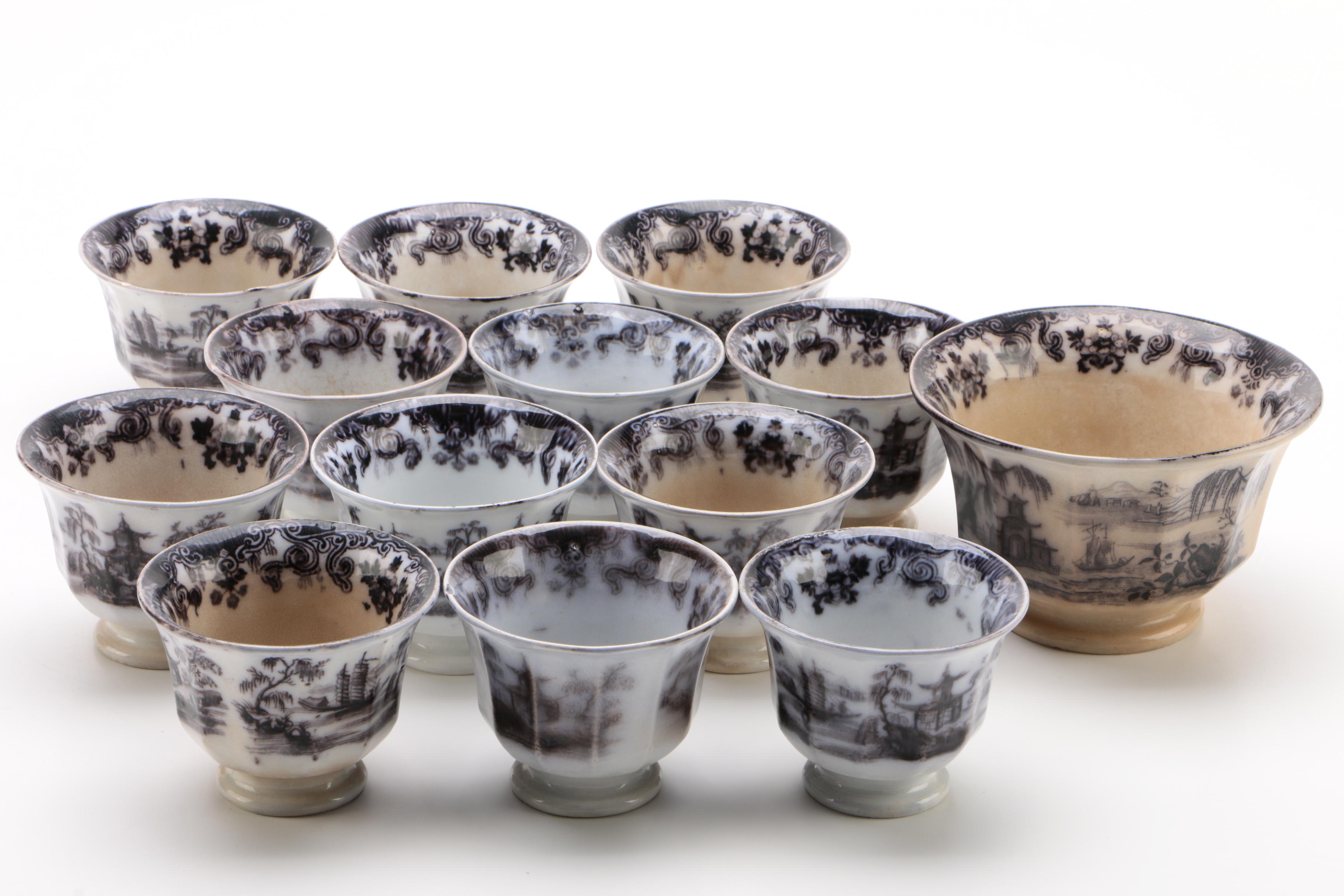 Mellor, Venables & Co. "Beauties of China" Mulberry Transferware Tea ...