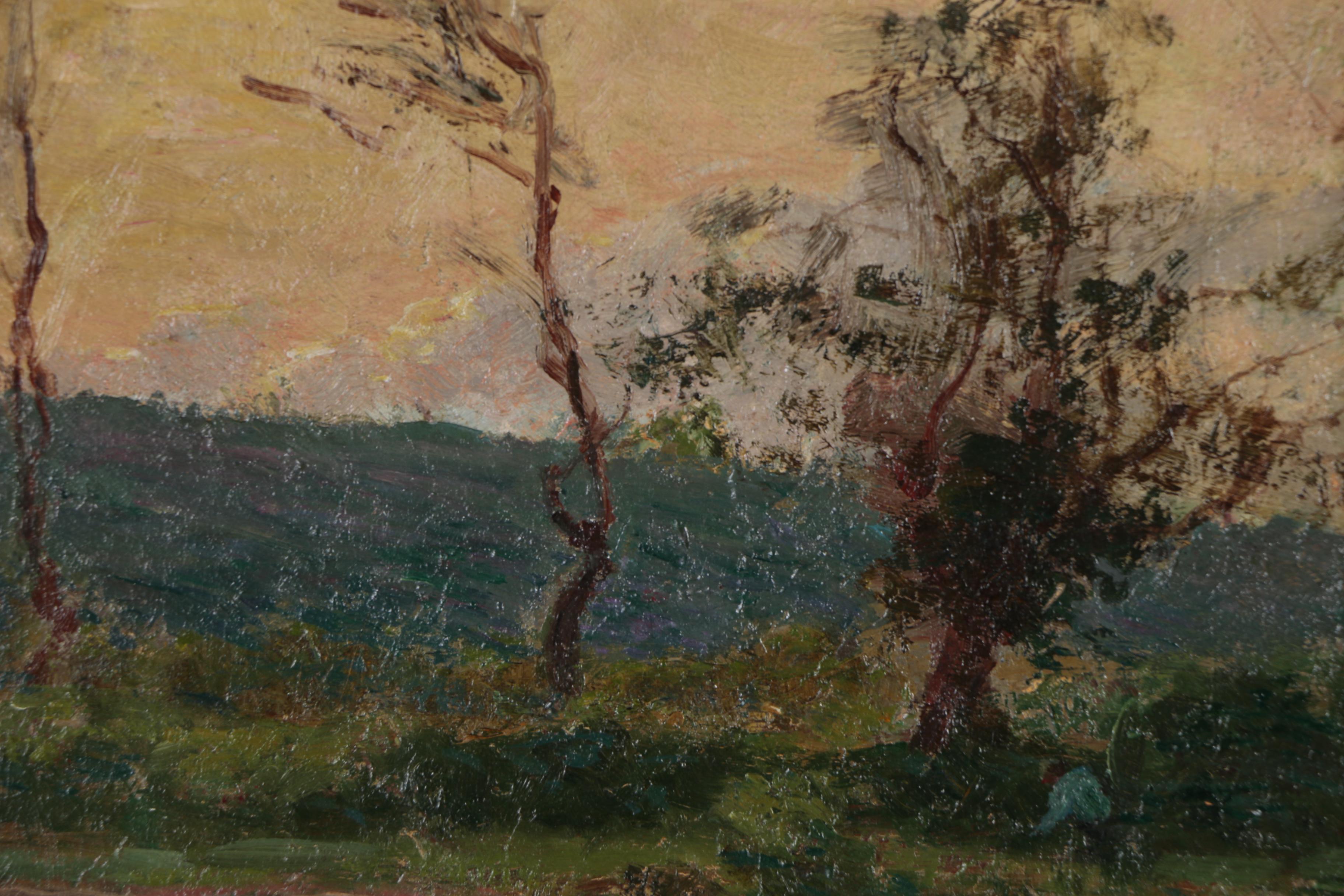 Frank A. Bicknell Oil Painting "August Sunset" | EBTH