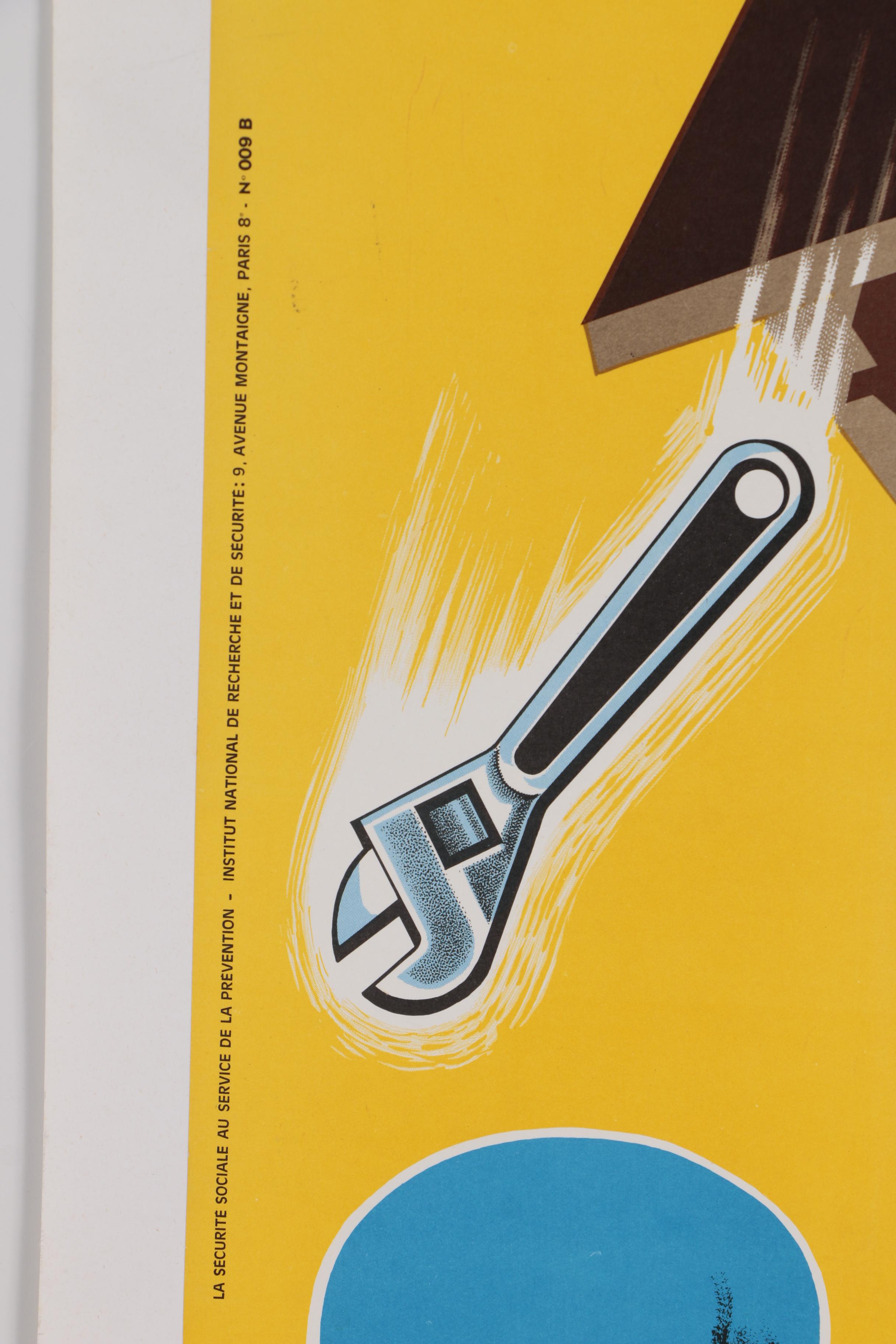 French INRS Workplace Safety Poster, 1962 | Everything But The House