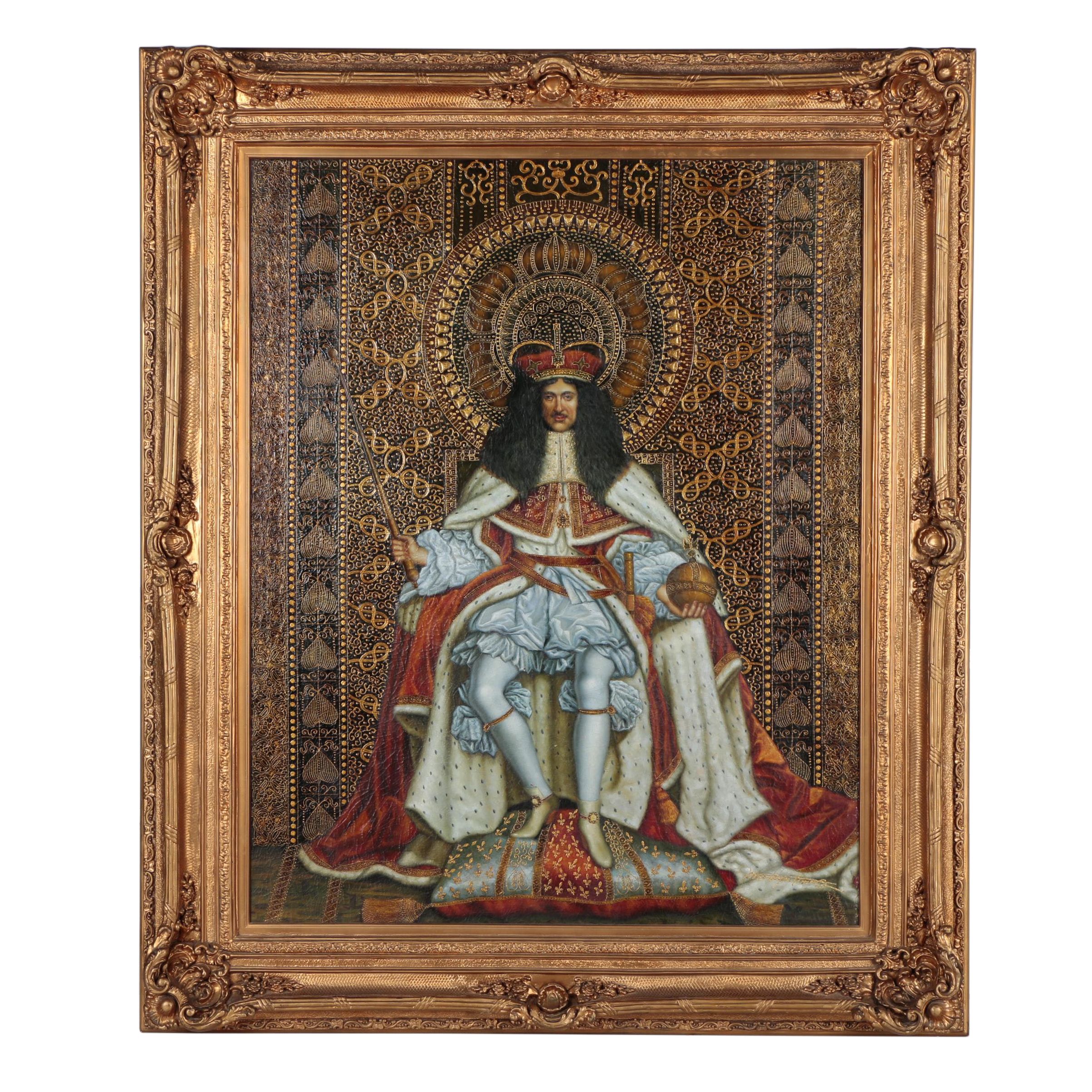 Marilyn Timms Monumental Acrylic Portrait after John Michael Wright ...