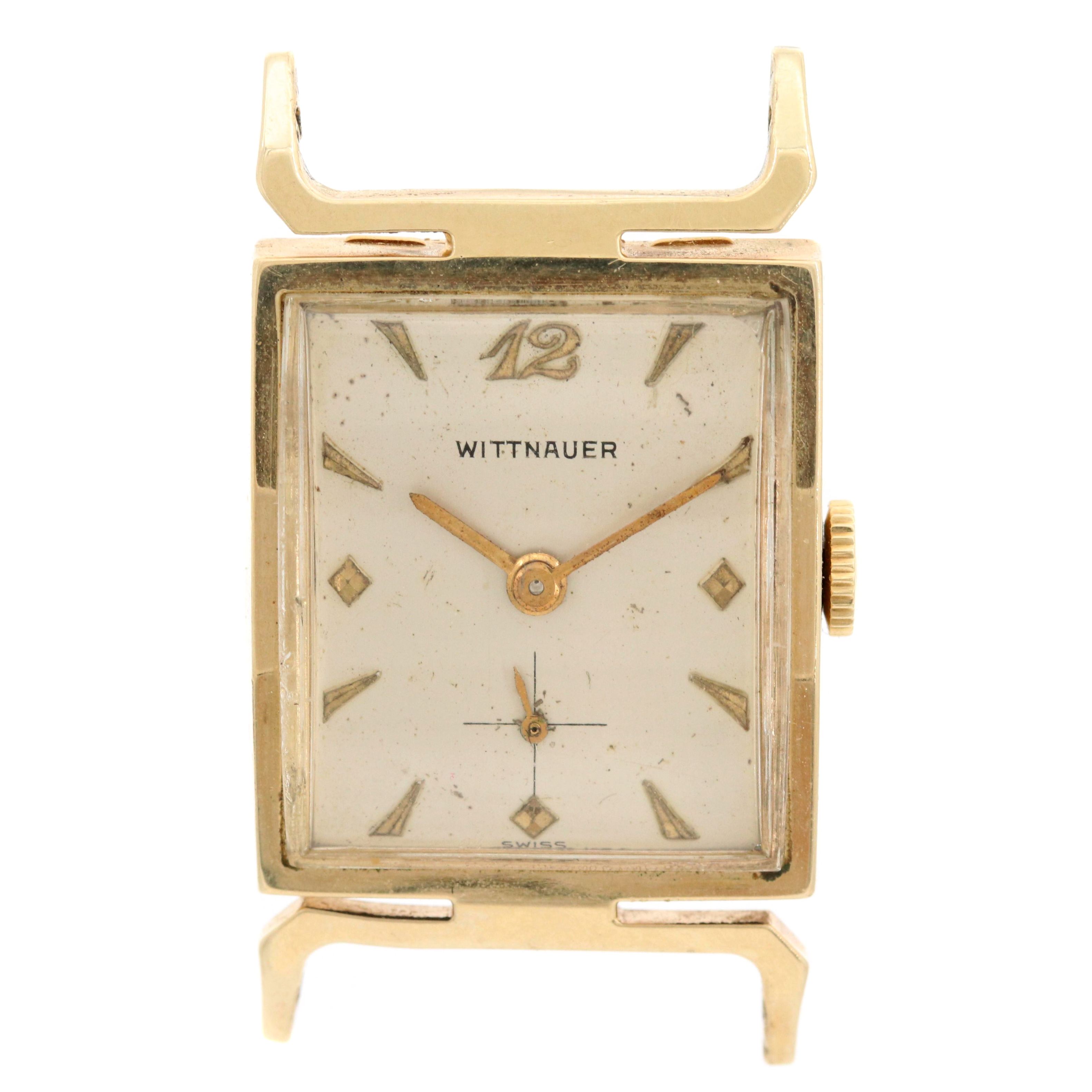 14K Yellow Gold Wittnauer Stem Wind Watch | EBTH