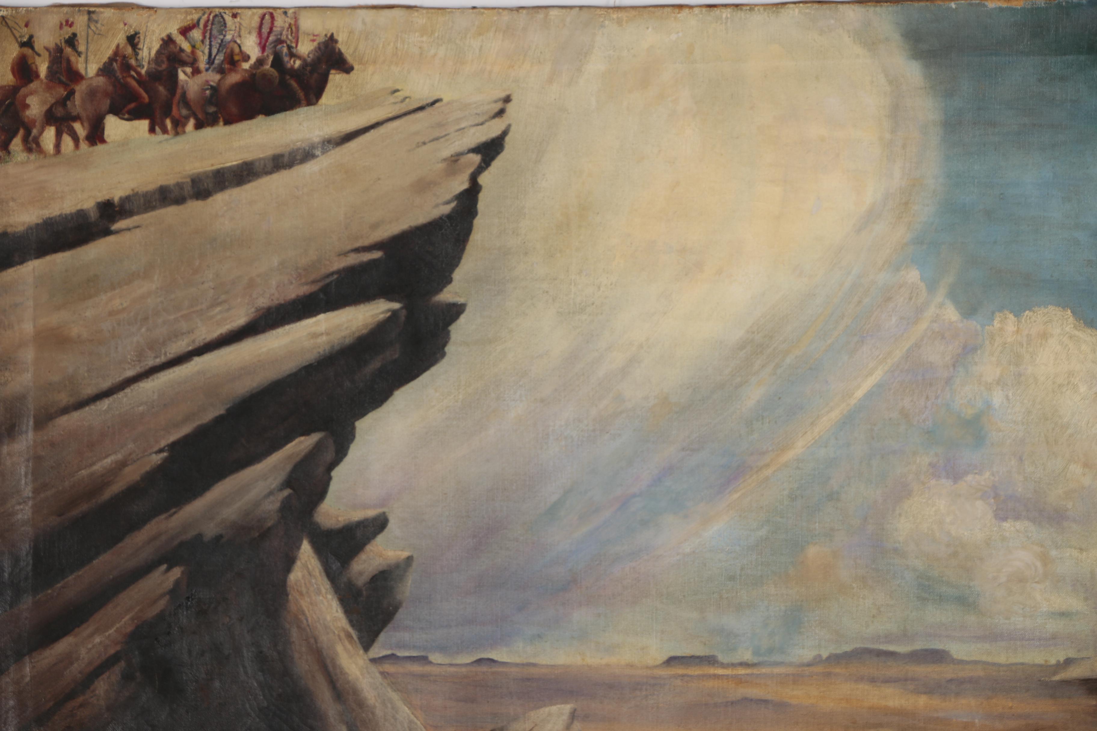 Edwin Willard Deming Western Oil Painting of Figural Landscape | EBTH