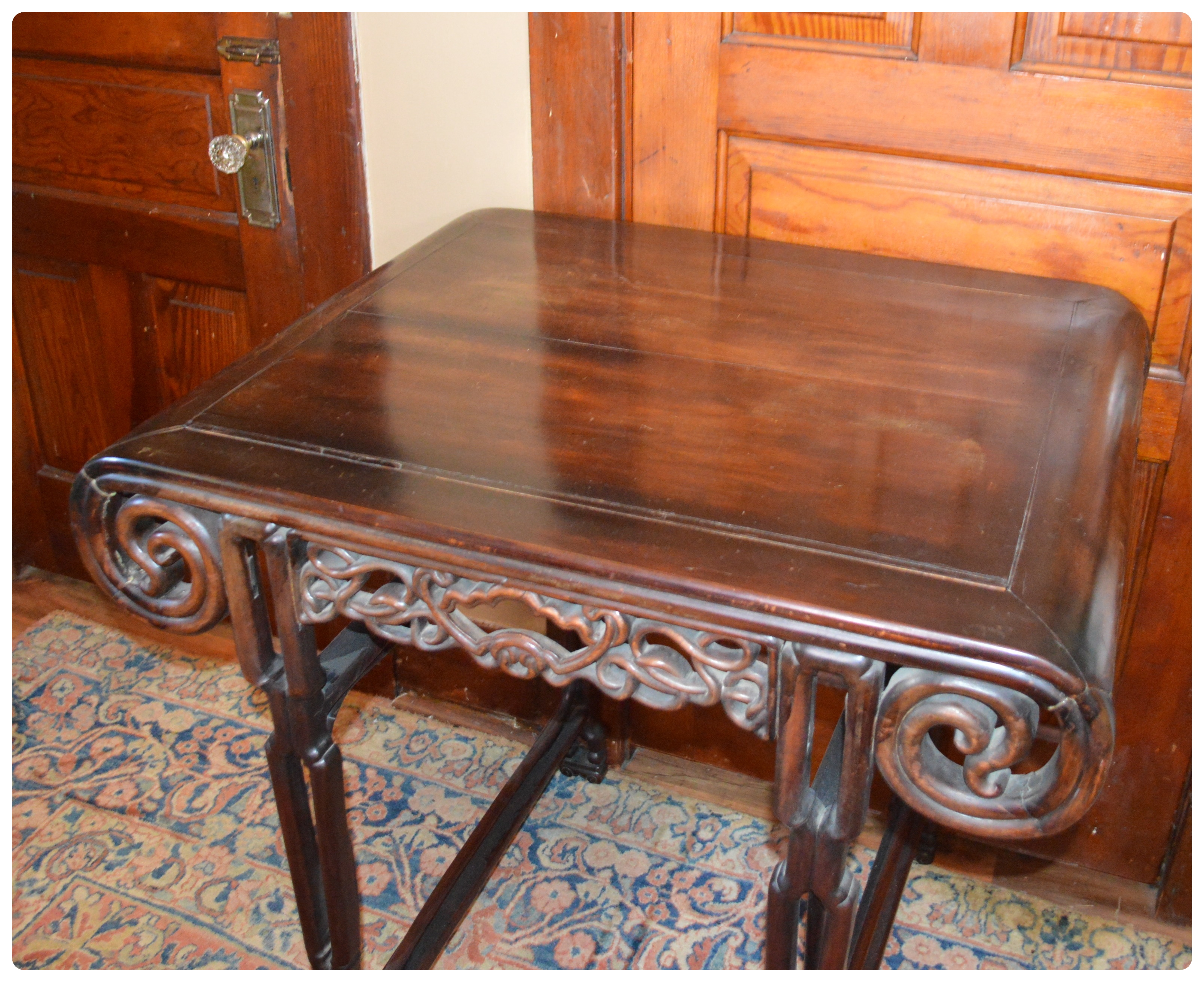 Ming Dynasty Style Rosewood Scroll Table, 18th/19th Century ...